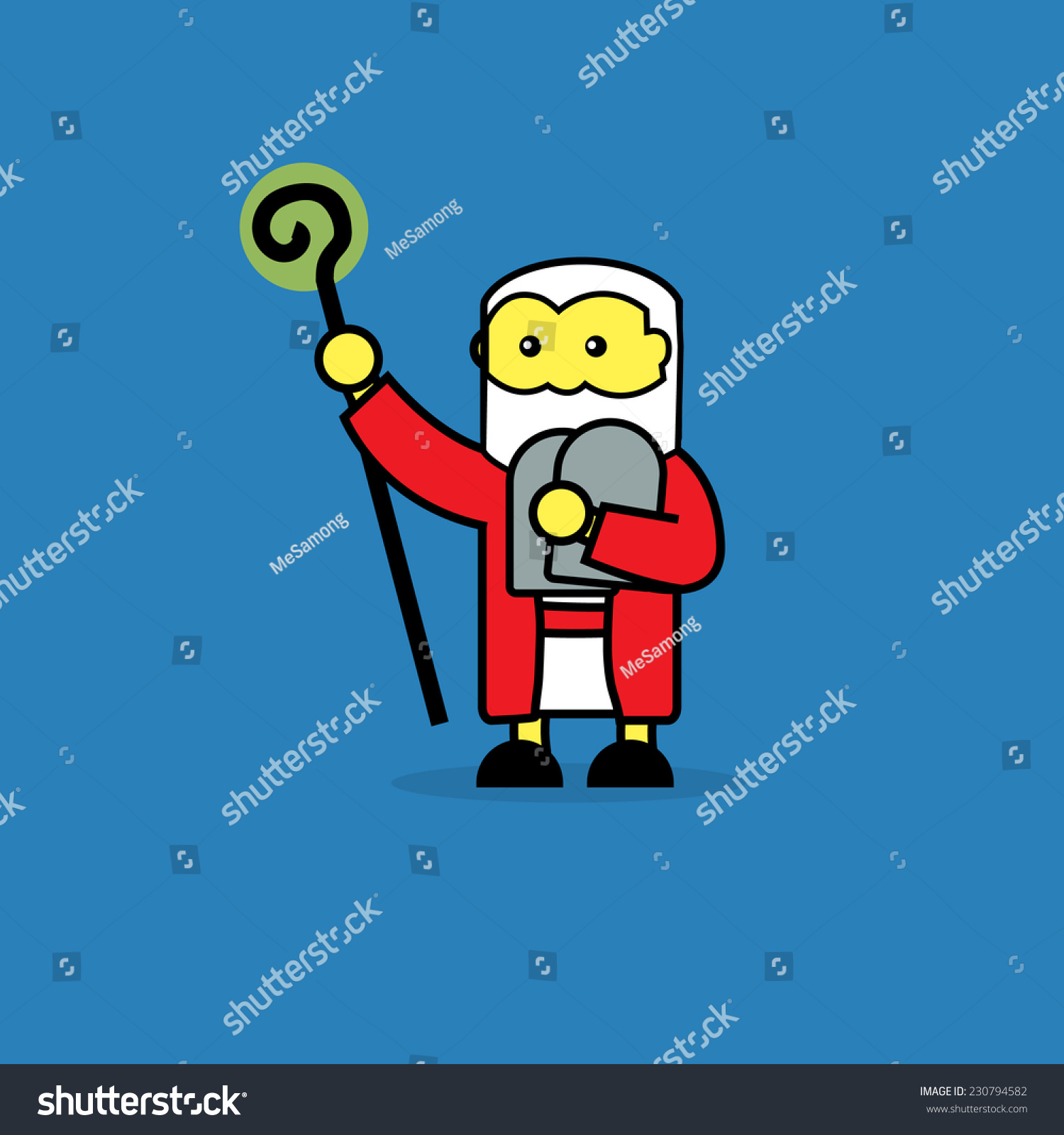 Cute Moses Cartoon Stock Vector (Royalty Free) 230794582