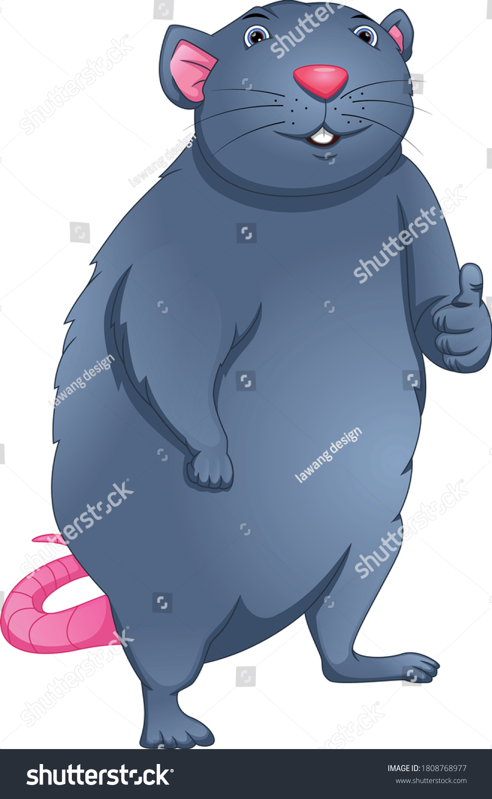 Cute Mouse Thumb Cartoon Stock Vector (Royalty Free) 1808768977