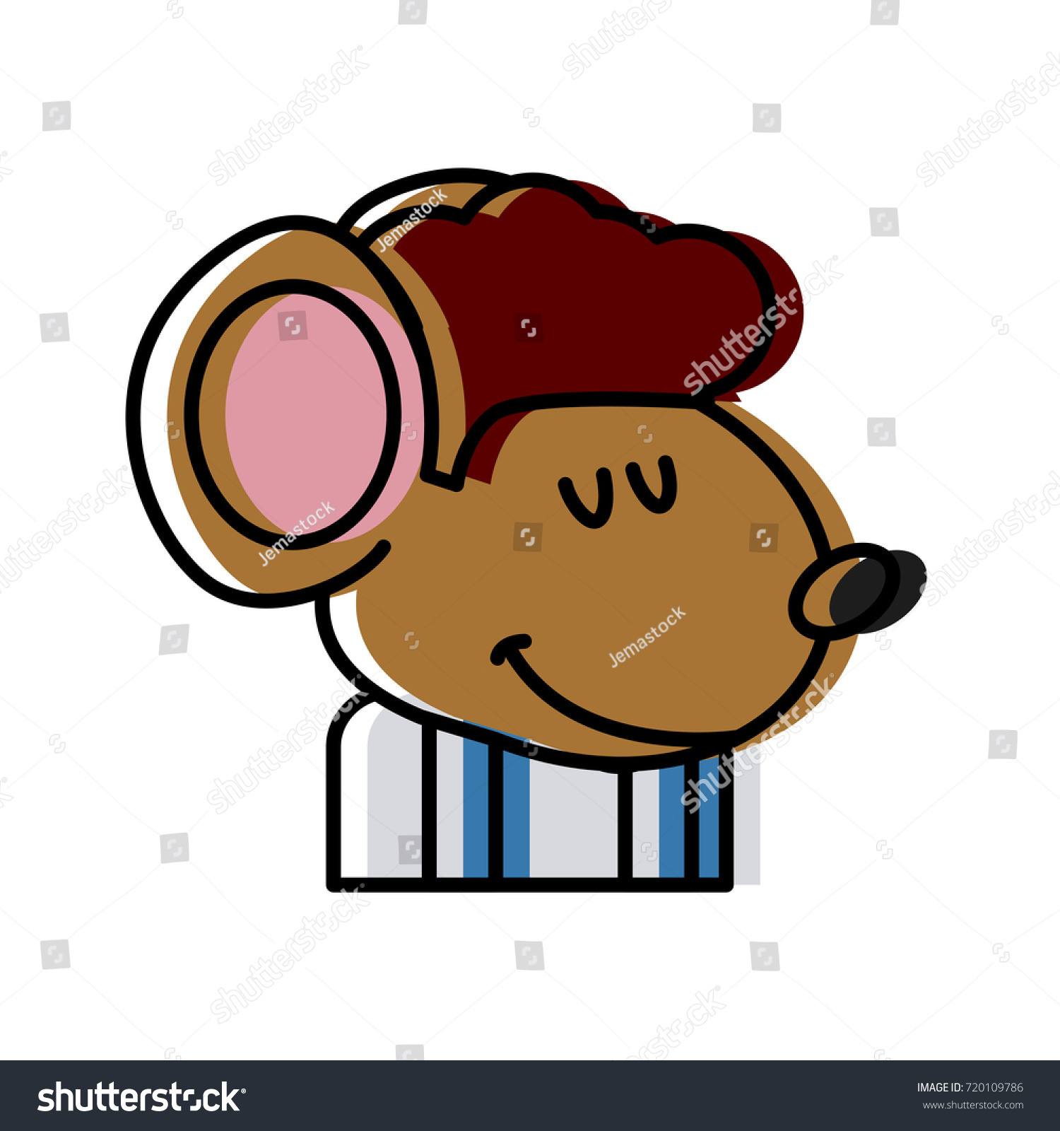 Cute Mouse Worker Cartoon Stock Vector (Royalty Free) 720109786