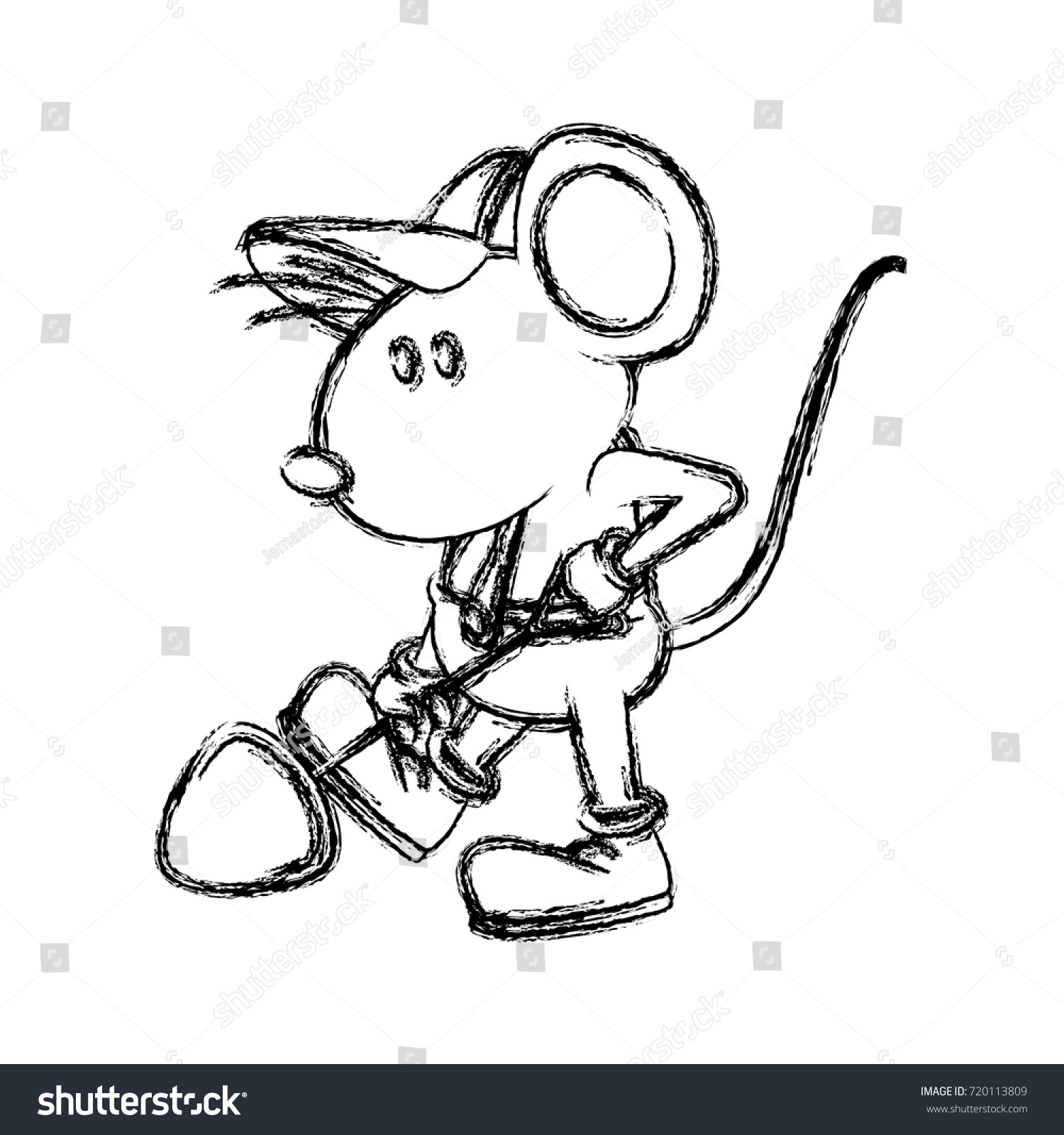 Cute Mouse Worker Cartoon Stock Vector (Royalty Free) 720113809 ...