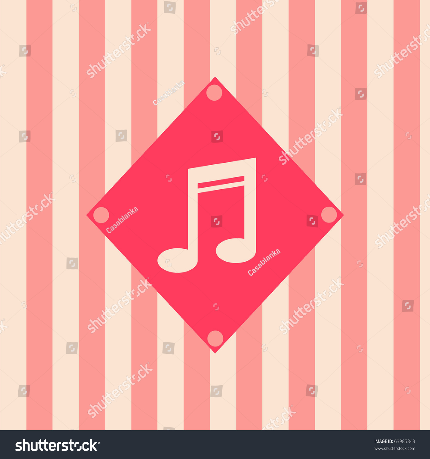 Cute Musical Background Stock Vector (Royalty Free) 63985843 | Shutterstock