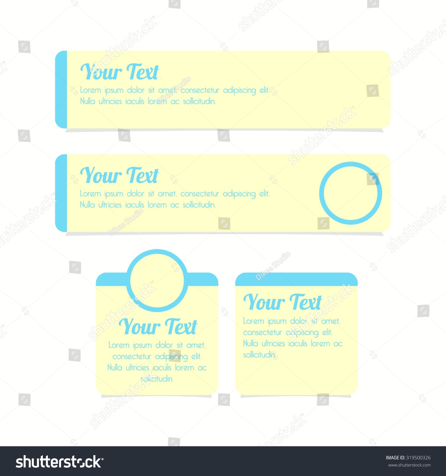 Cute Note Paper, Banner Stock Vector Illustration 319500326 : Shutterstock