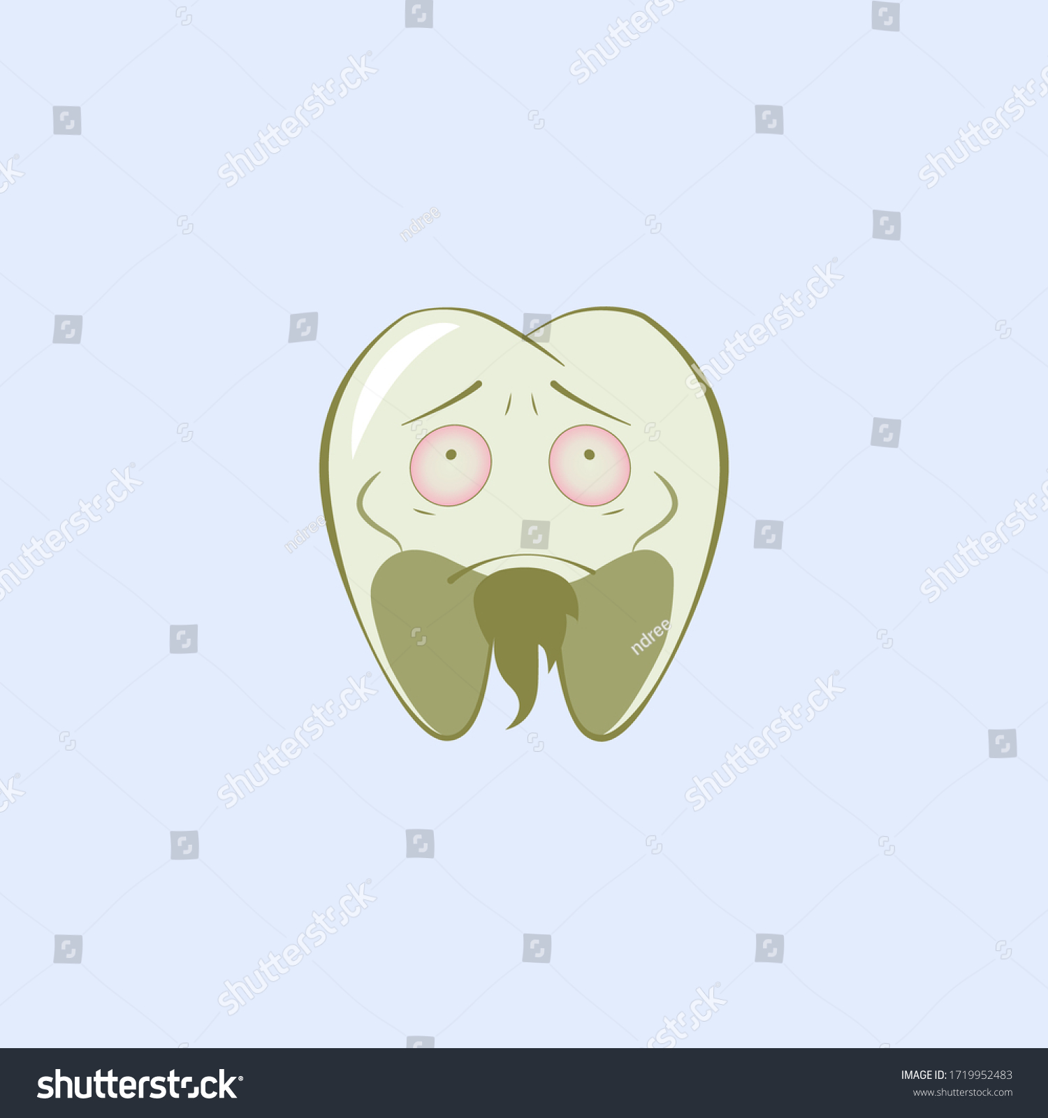 Cute Old Tooth Mascot Vector Illustration Stock Vector (Royalty Free ...