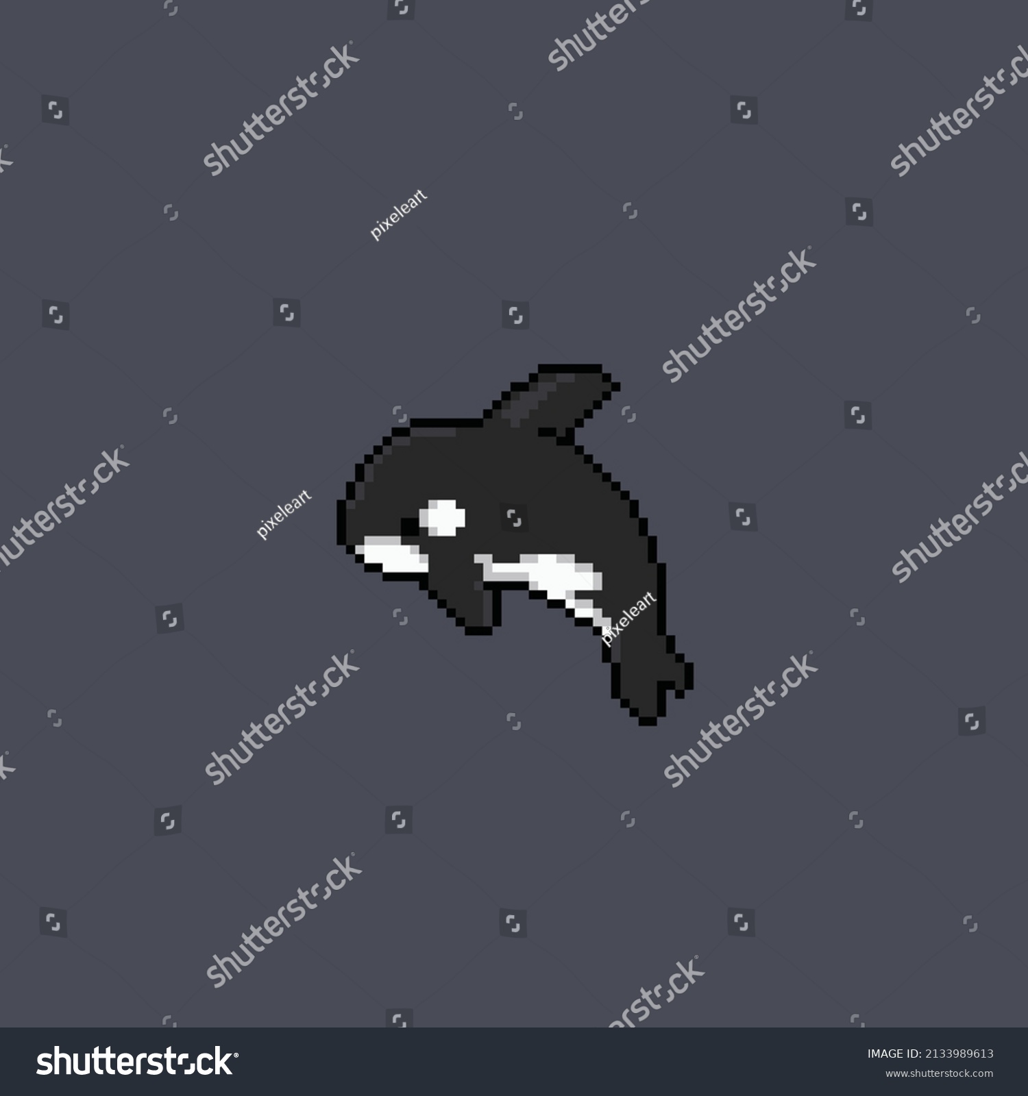 Cute Orca Pixel Style Stock Vector (Royalty Free) 2133989613 | Shutterstock