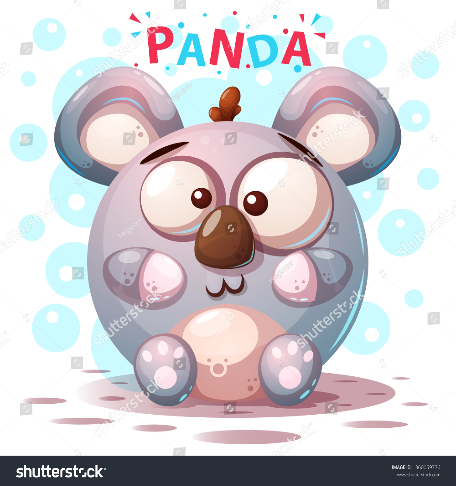 Cute Panda Characters Cartoon Illustration Vector: เวกเตอร์สต็อก (ปลอด ...