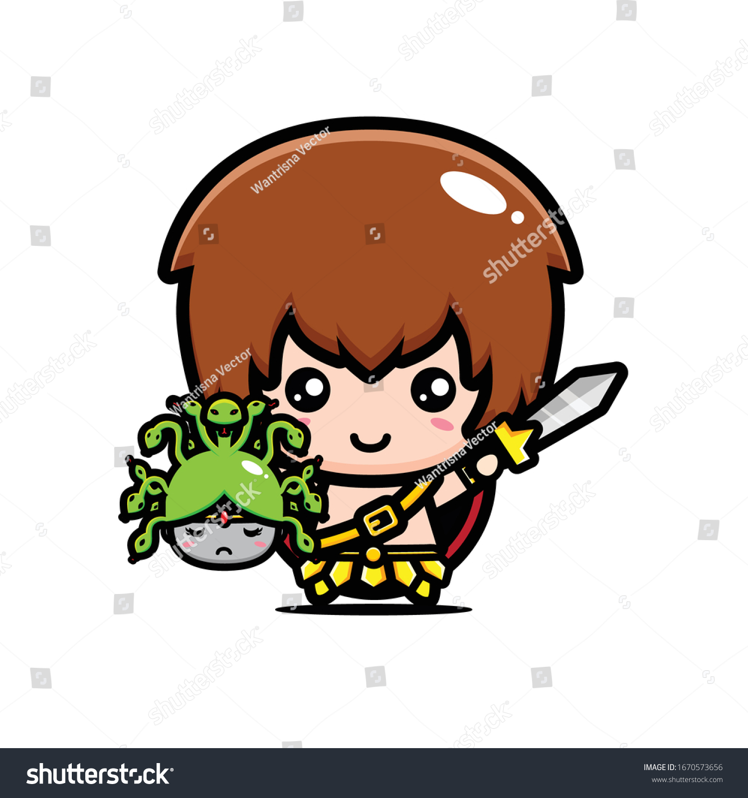 Cute Perseus Character Vector Design: เวกเตอร์สต็อก (ปลอดค่าลิขสิทธิ์ ...