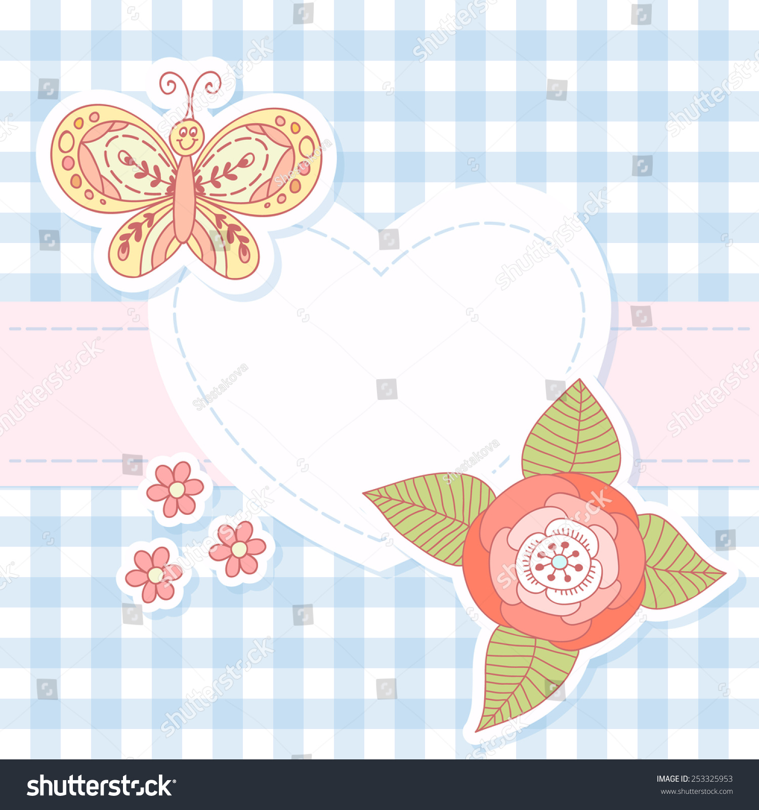 Cute Photo Frame Design Vector Scrapbook Stock Vector (Royalty Free ...