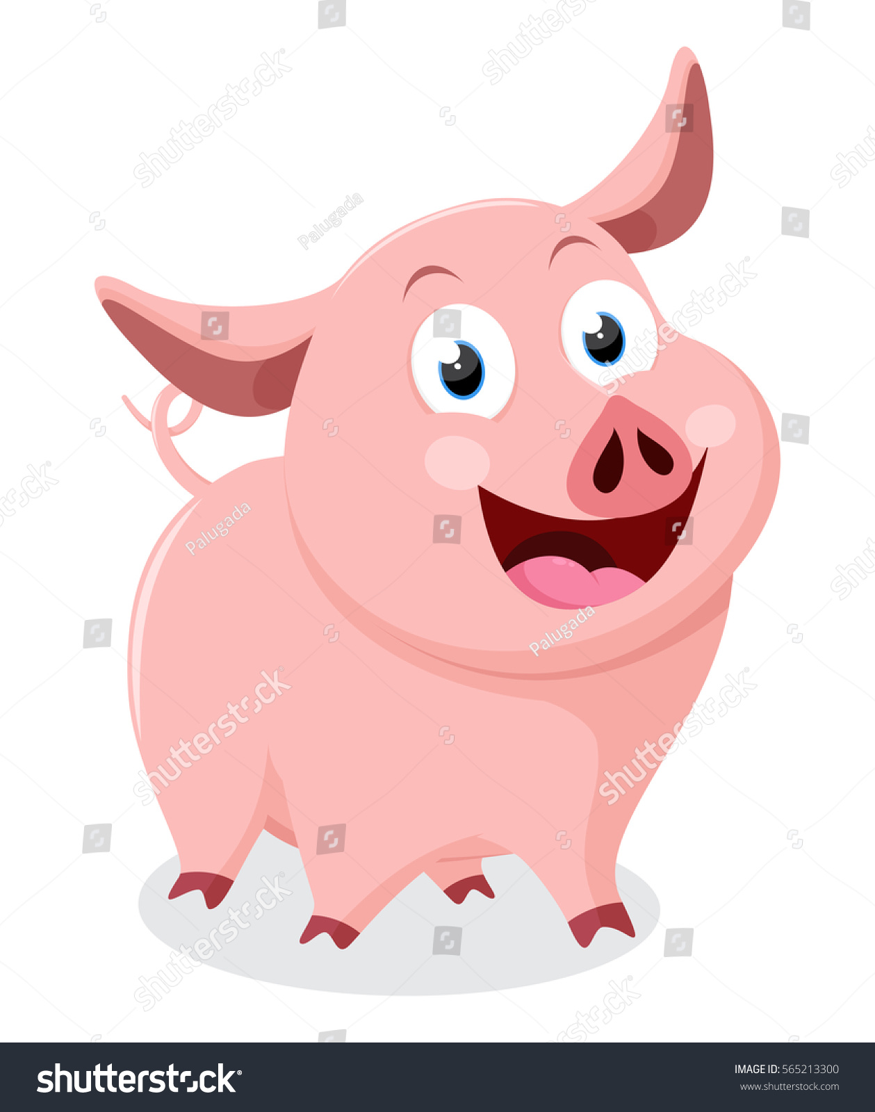 Caricatura de cerdo chiquito: vector de stock (libre de regalías) 565213300