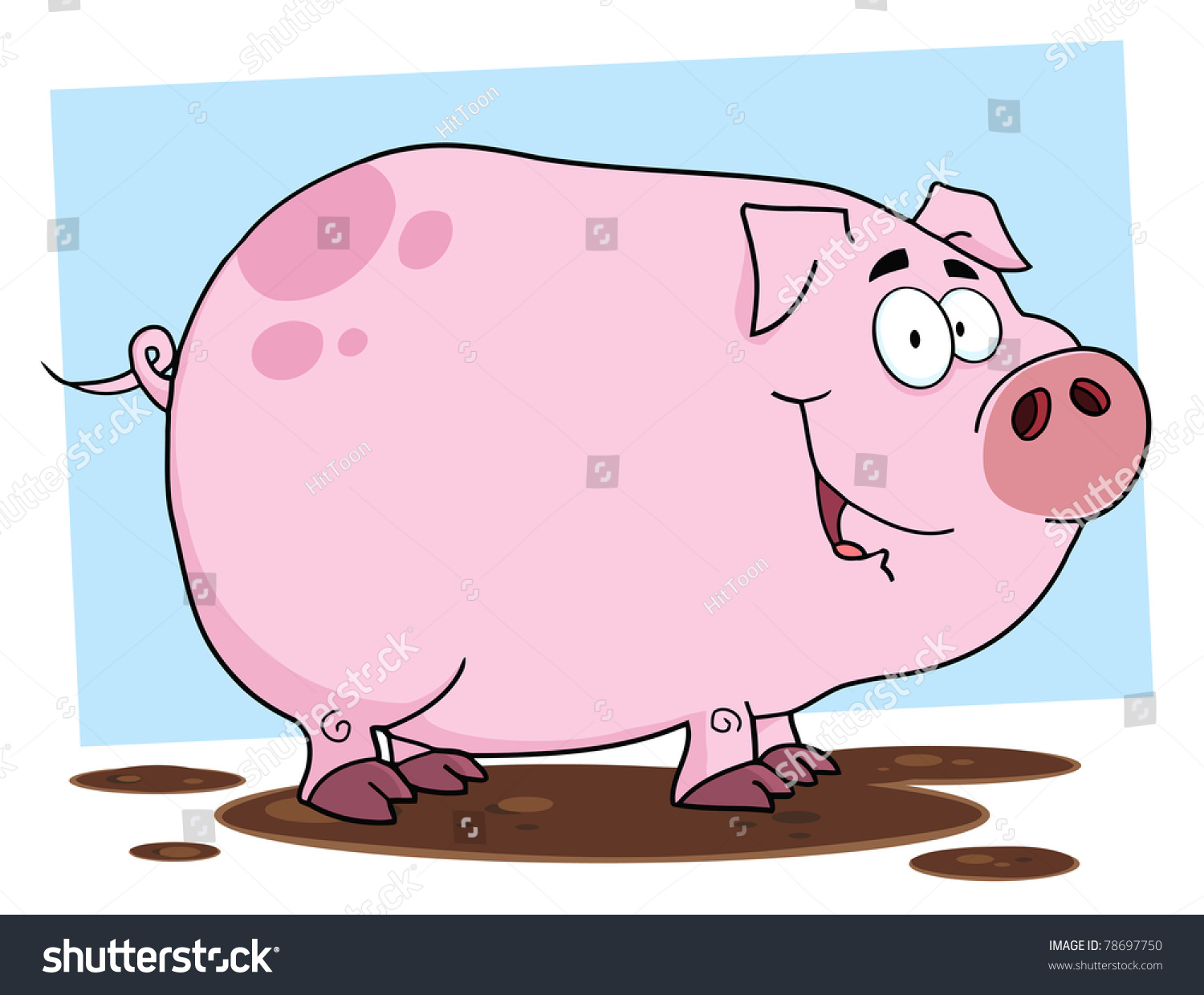 Cute Pig Cartoon Character Stock Vector (Royalty Free) 78697750 ...