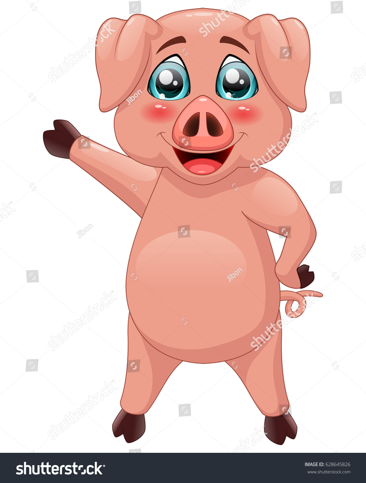 Cute Pig Cartoon Vector Illustration Stock Vector (Royalty Free ...