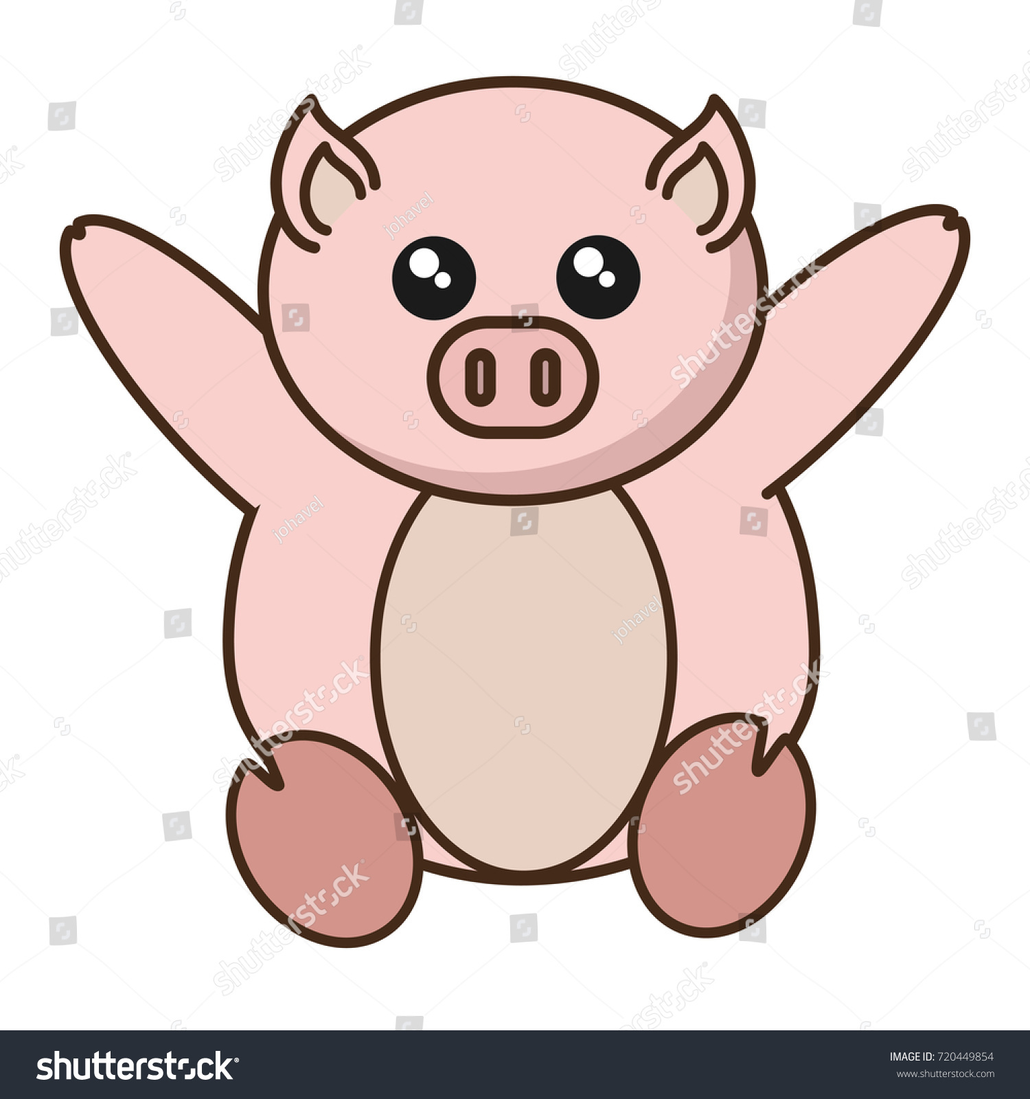 Cute Pig Icon Stock Vector (Royalty Free) 720449854 | Shutterstock