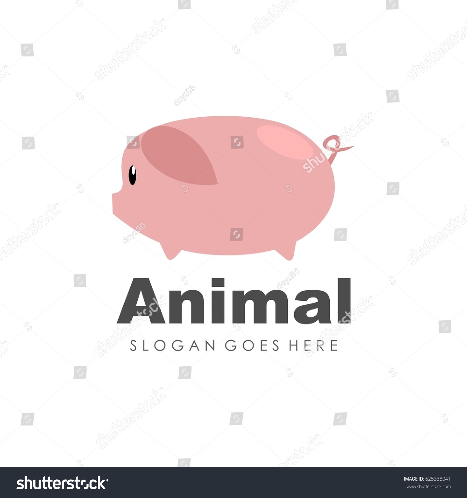 Cute Pig Logo Design Vector Stock Vector (Royalty Free) 625338041 ...