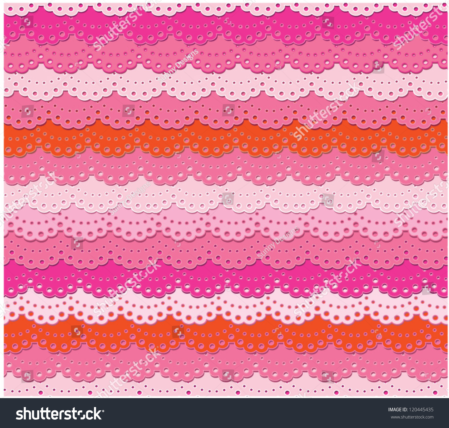Cute Pink Ruffles Seamless Background Stock Vector (Royalty Free ...