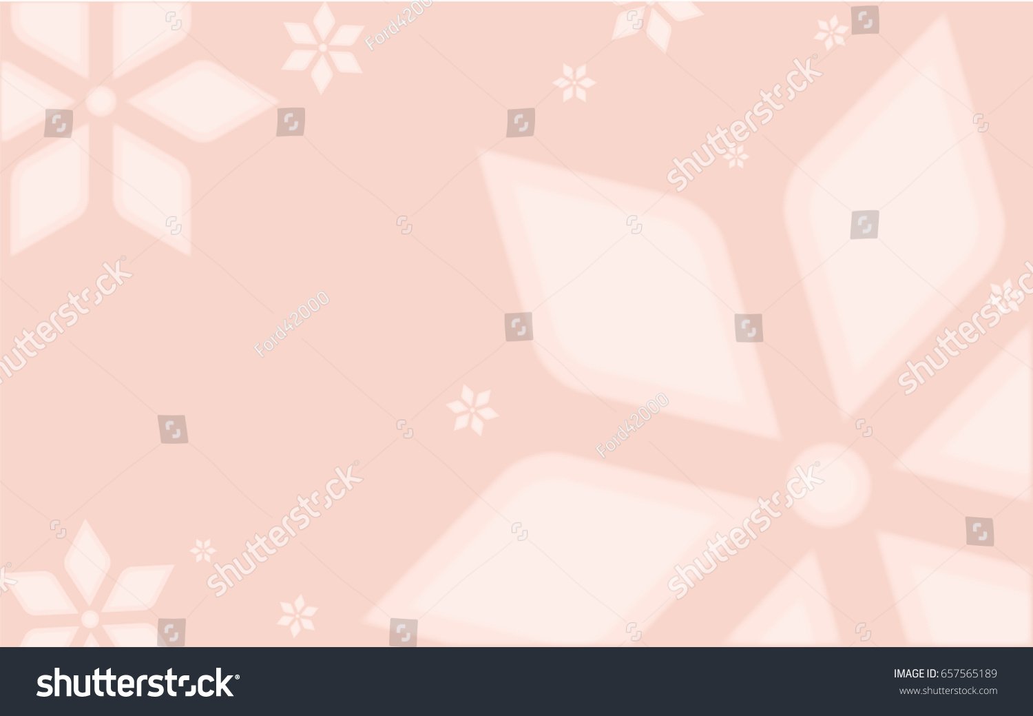 Cute Pink Sixpointed Flower Vector Background Stock Vector (Royalty ...
