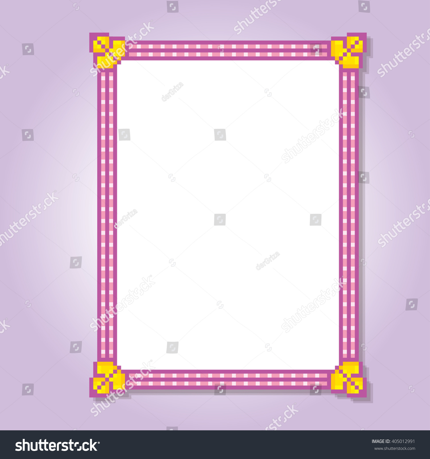 Cute Pixel Frame Pixel Art Old Stock Vector (Royalty Free) 405012991