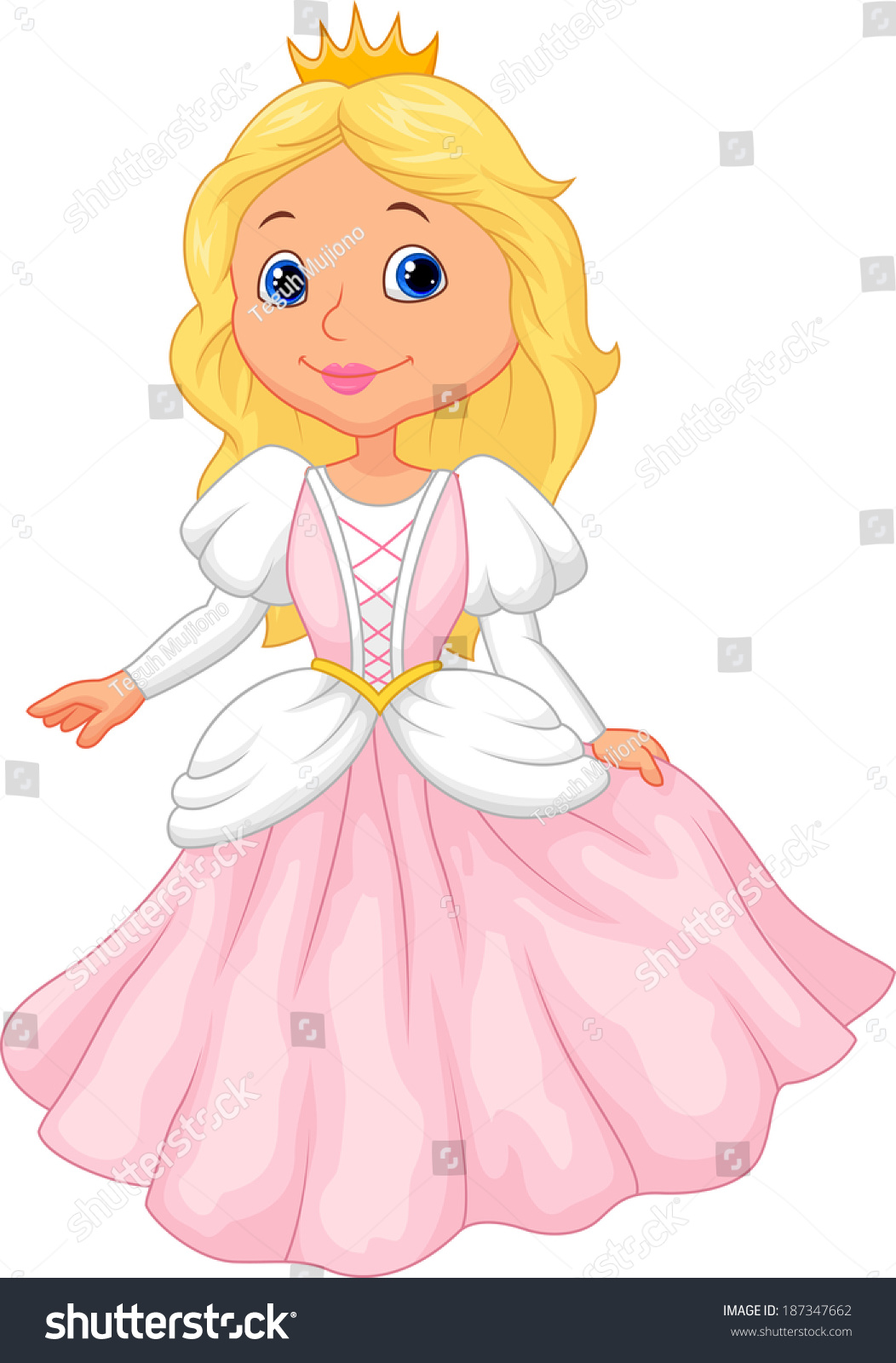 Cute Princess Cartoon 스톡 벡터(로열티 프리) 187347662 | Shutterstock