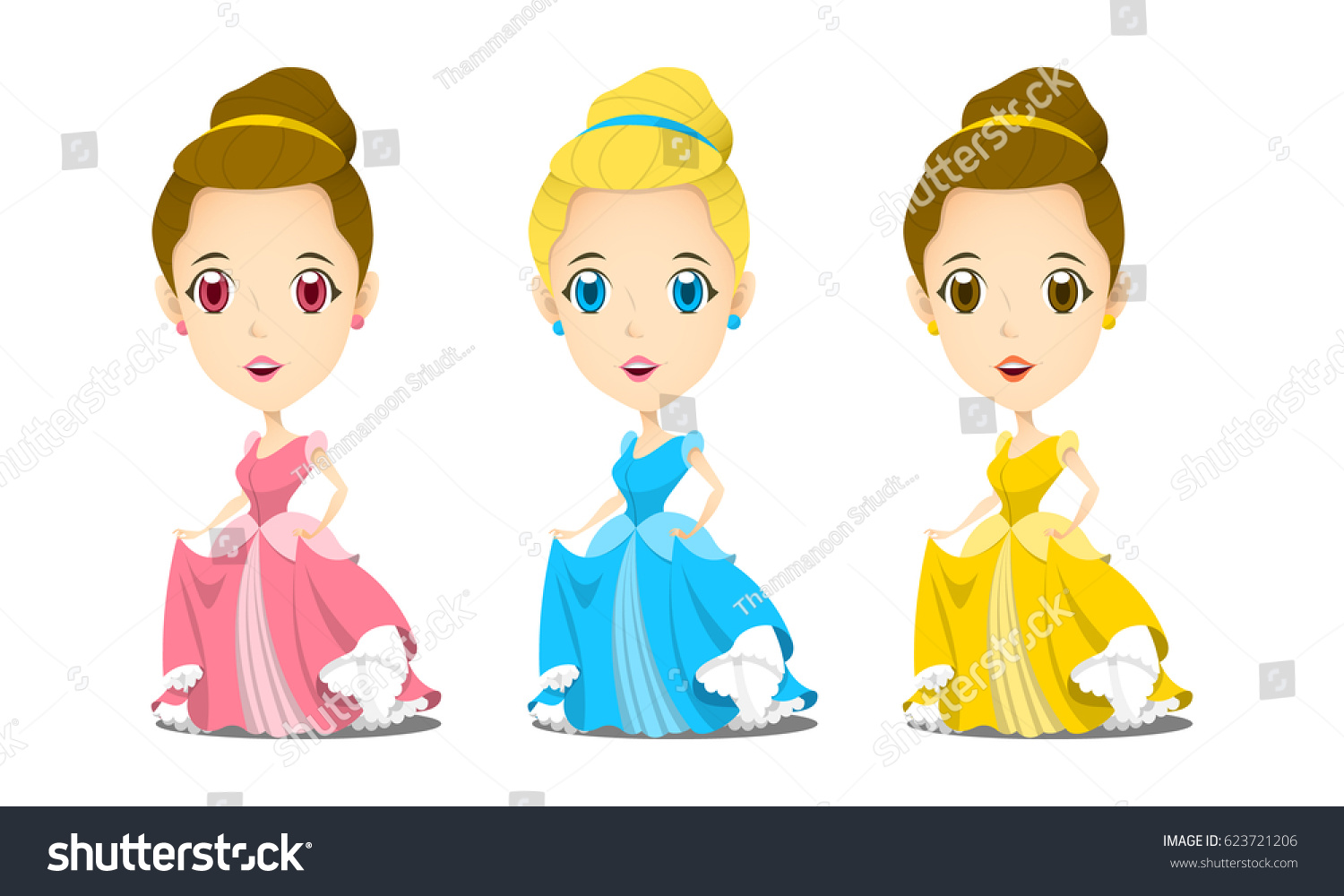 Cute Princess Cartoon Vector Character Stock Vector (Royalty Free ...