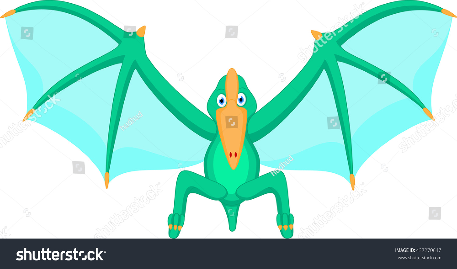 Cute Pterodactyl Cartoon: เวกเตอร์สต็อก (ปลอดค่าลิขสิทธิ์) 437270647 ...
