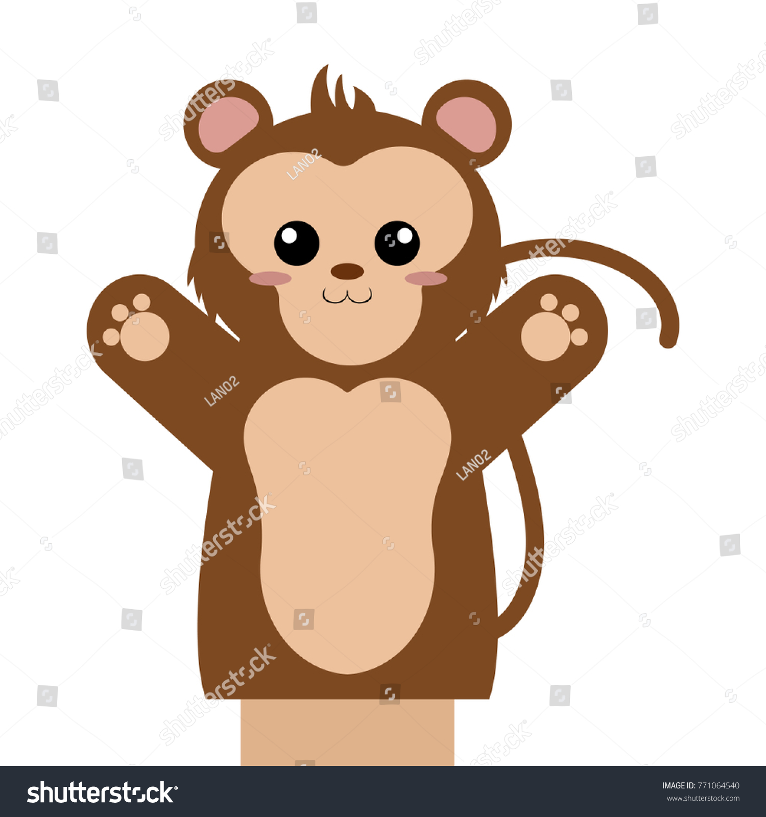Cute Puppet Animal Stock Vector (Royalty Free) 771064540 | Shutterstock