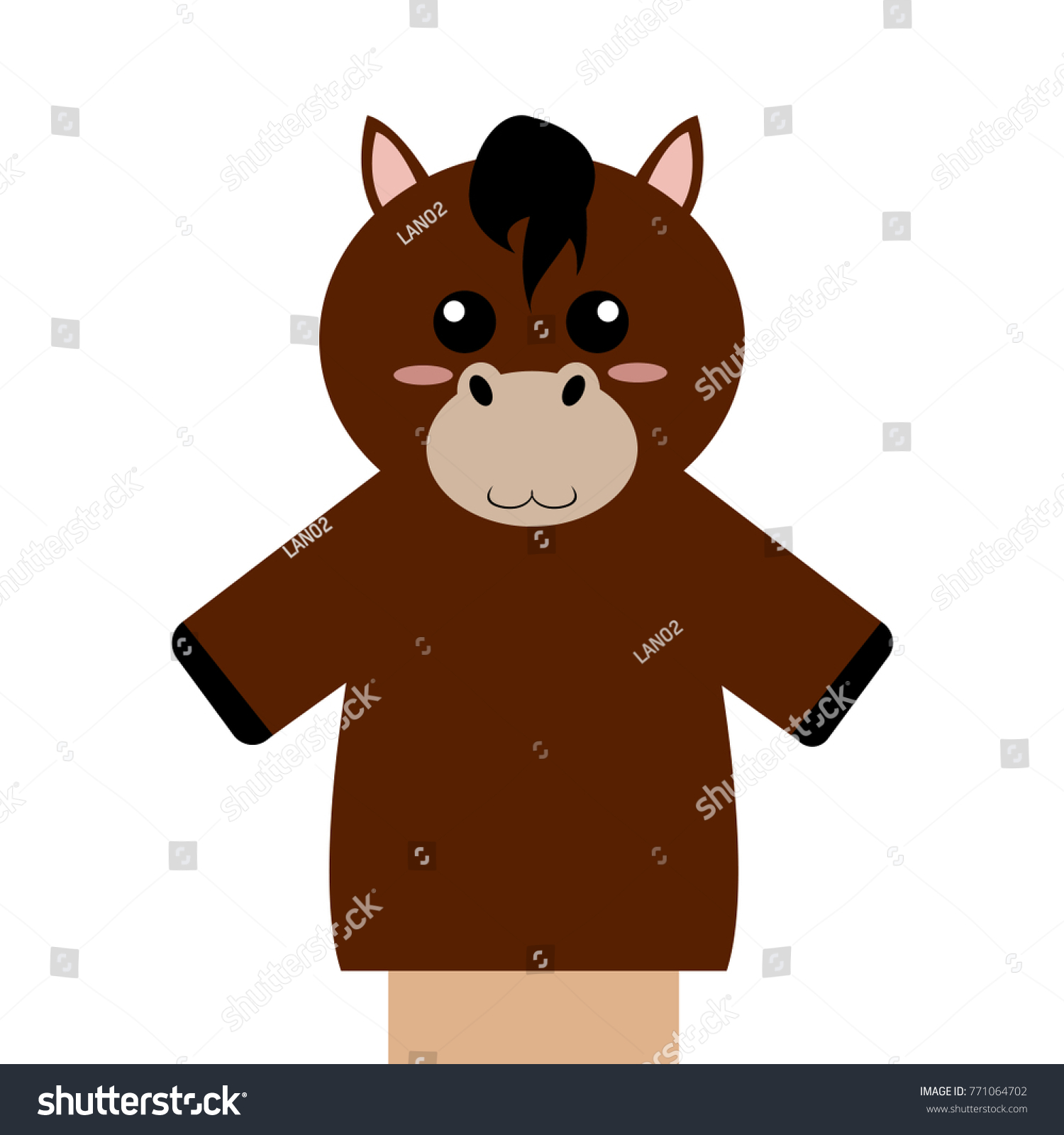 Cute Puppet Animal Stock Vector (Royalty Free) 771064702 | Shutterstock