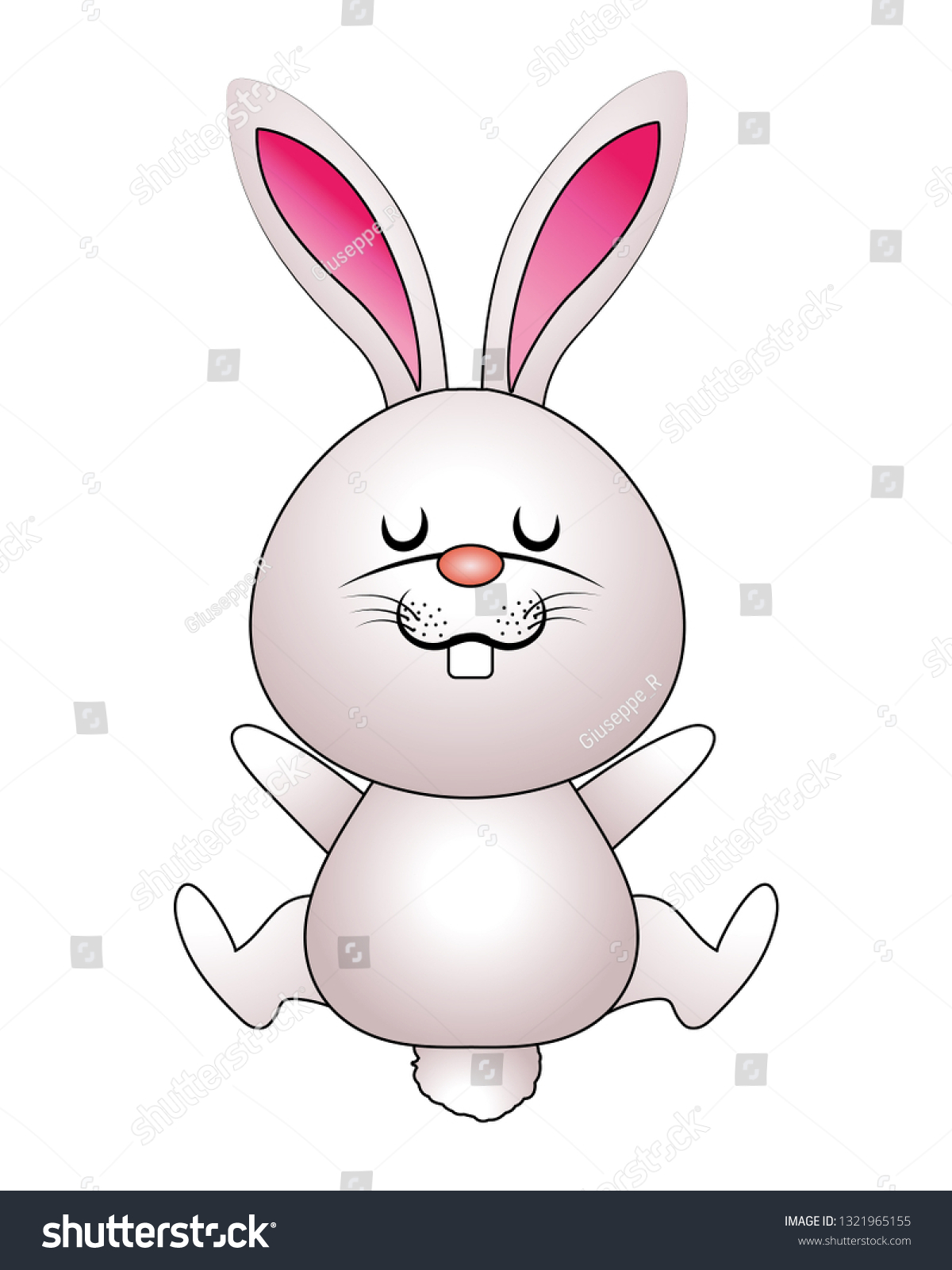 Cute Rabbit Cartoon Stock Vector (Royalty Free) 1321965155