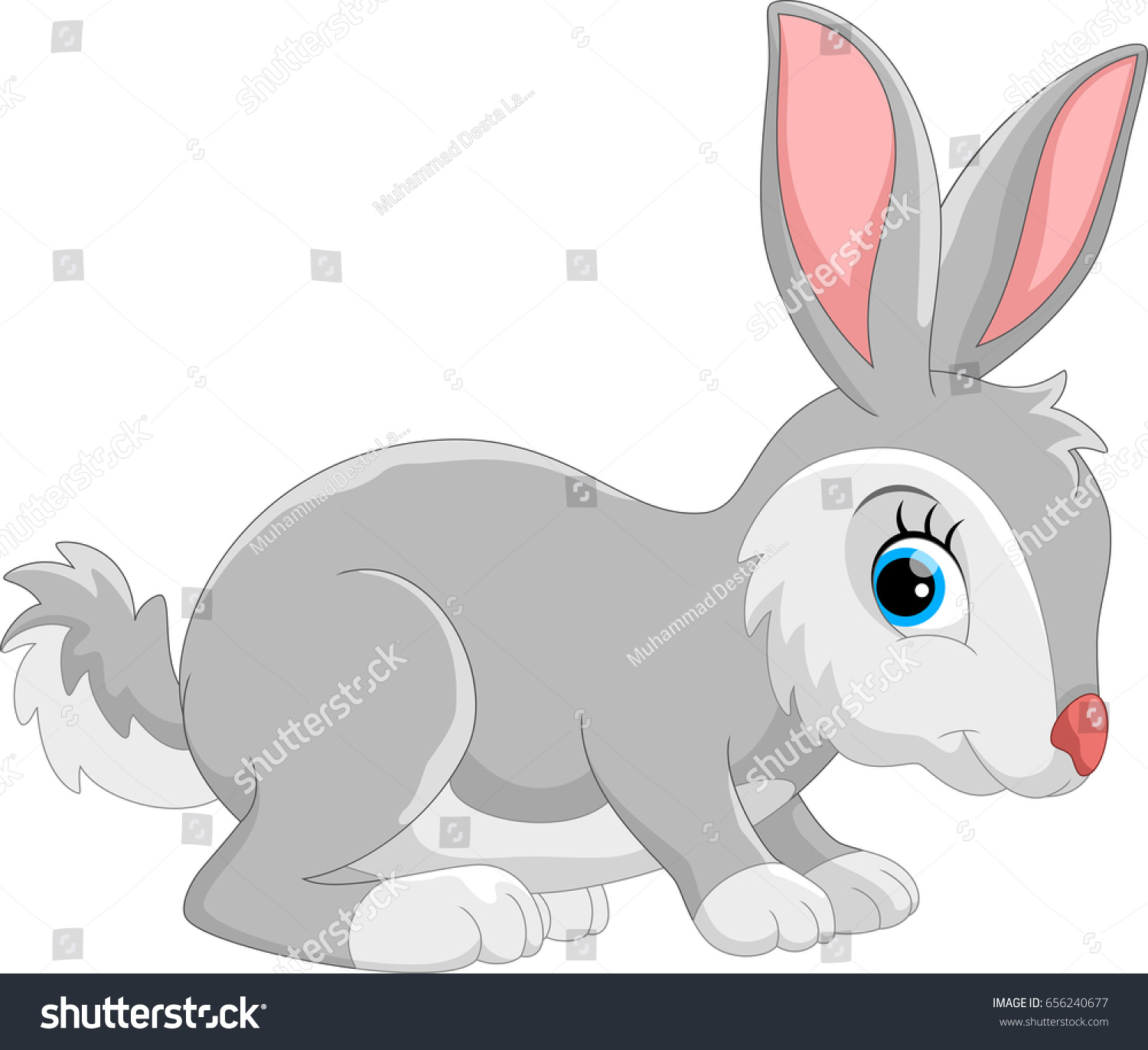 Cute Rabbit Cartoon Stock Vector (Royalty Free) 656240677 | Shutterstock
