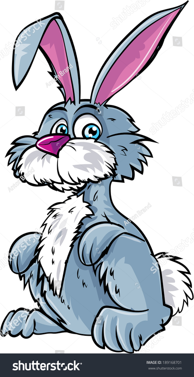 Cute Rabbit Cartoon Isolated: เวกเตอร์สต็อก (ปลอดค่าลิขสิทธิ์ ...
