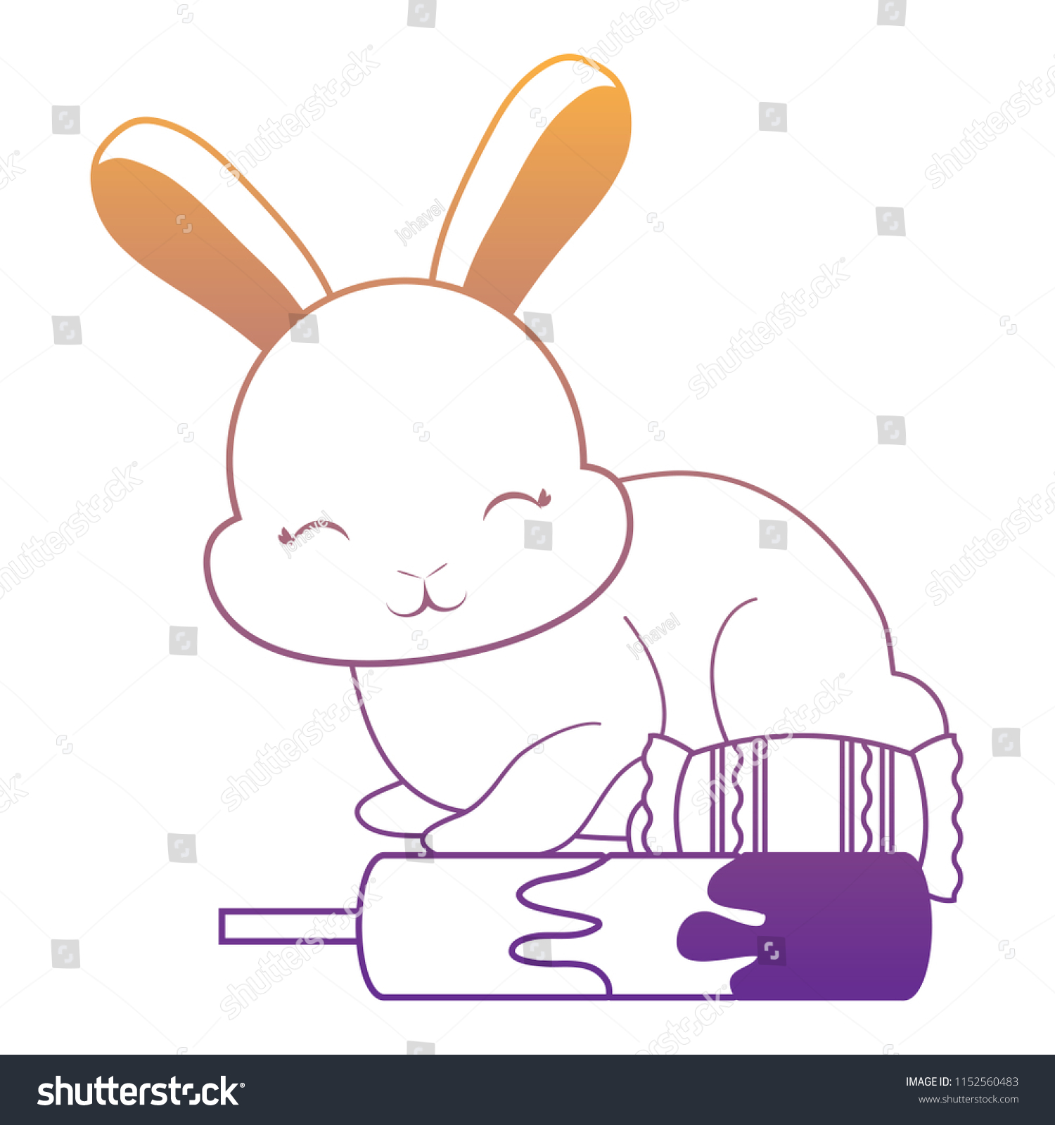 Cute Rabbits Design Stock Vector (Royalty Free) 1152560483