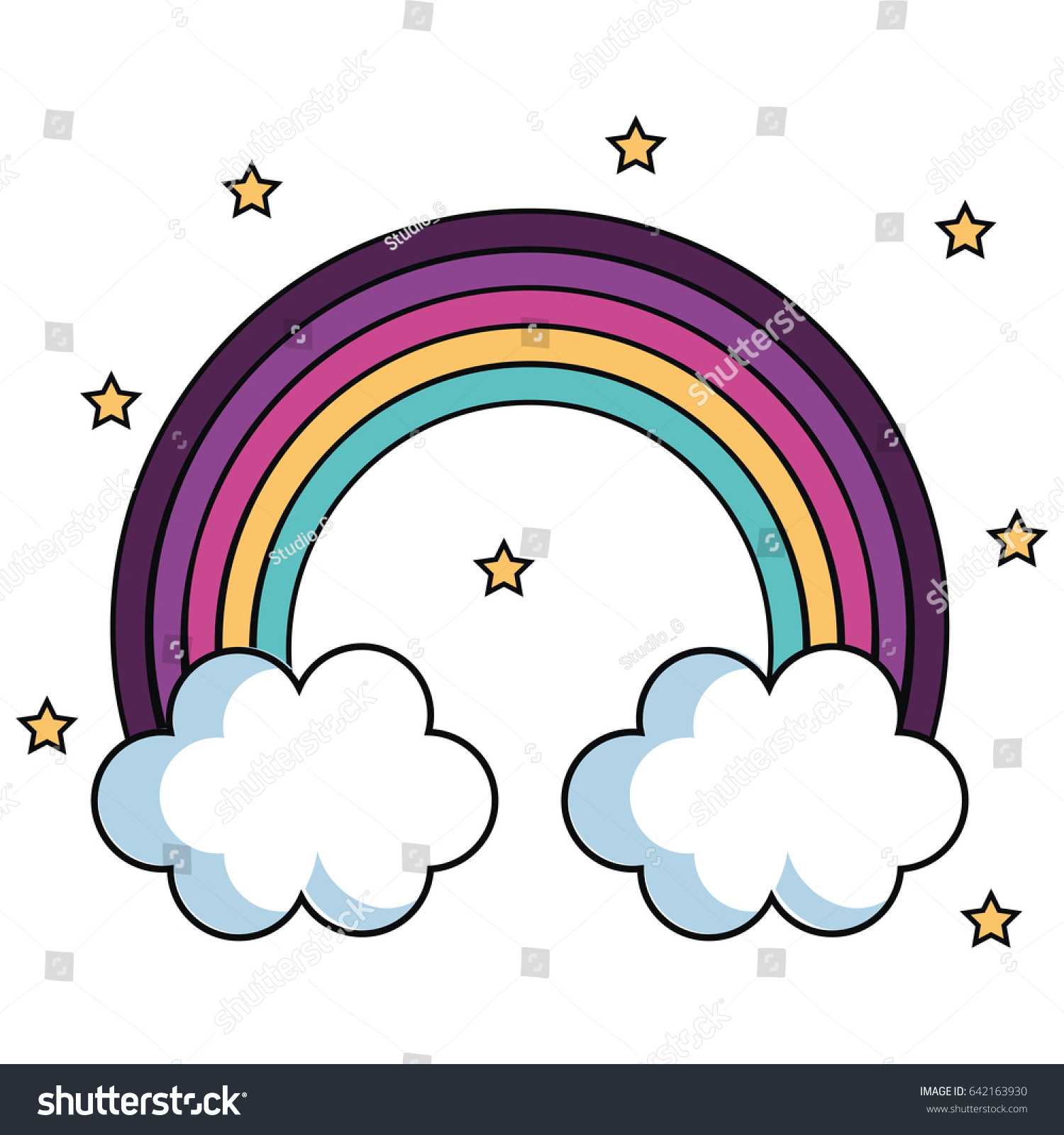 Cute Rainbow Design Stock Vector (Royalty Free) 642163930