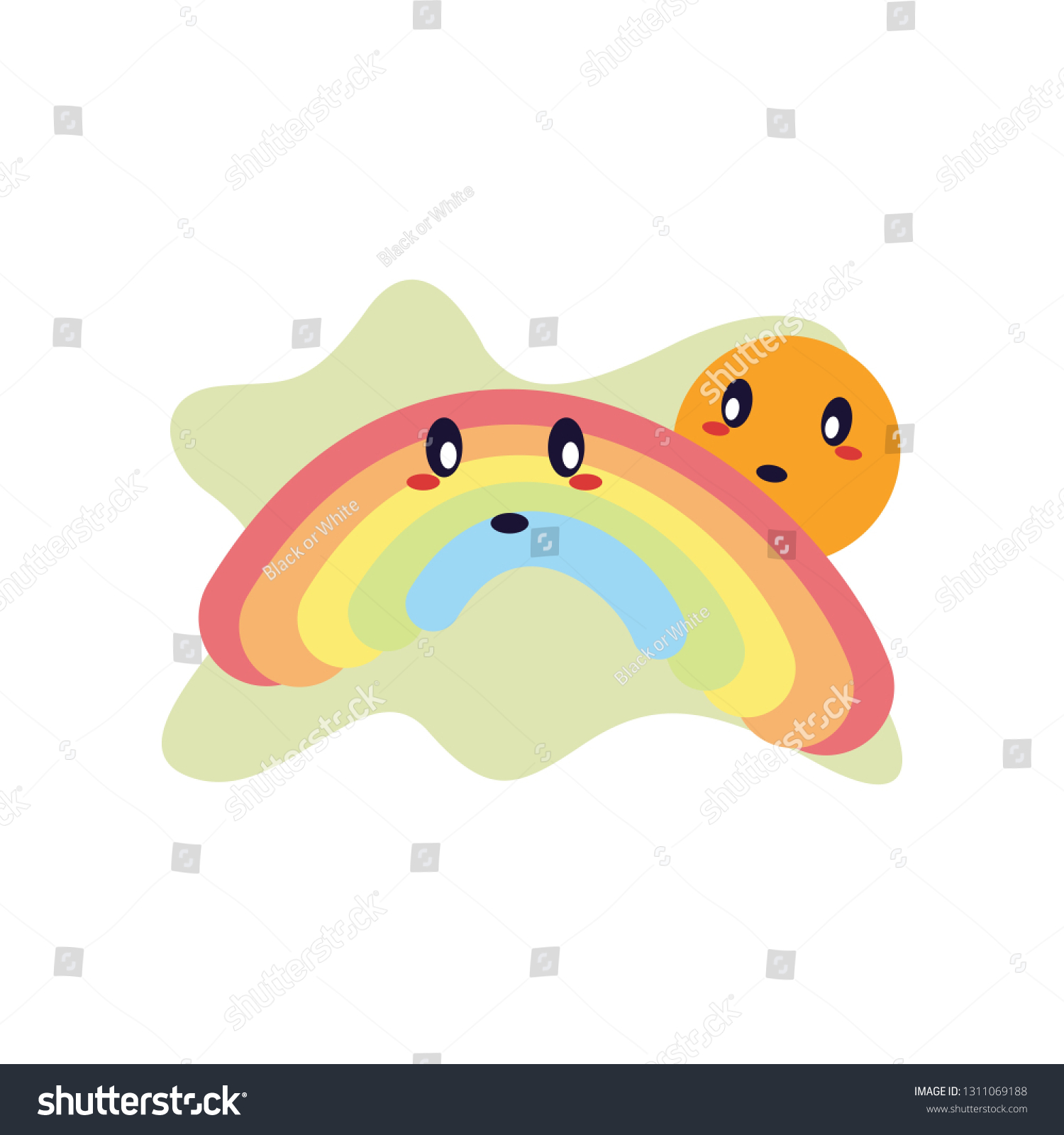Cute Rainbow Illustration Stock Vector (Royalty Free) 1311069188