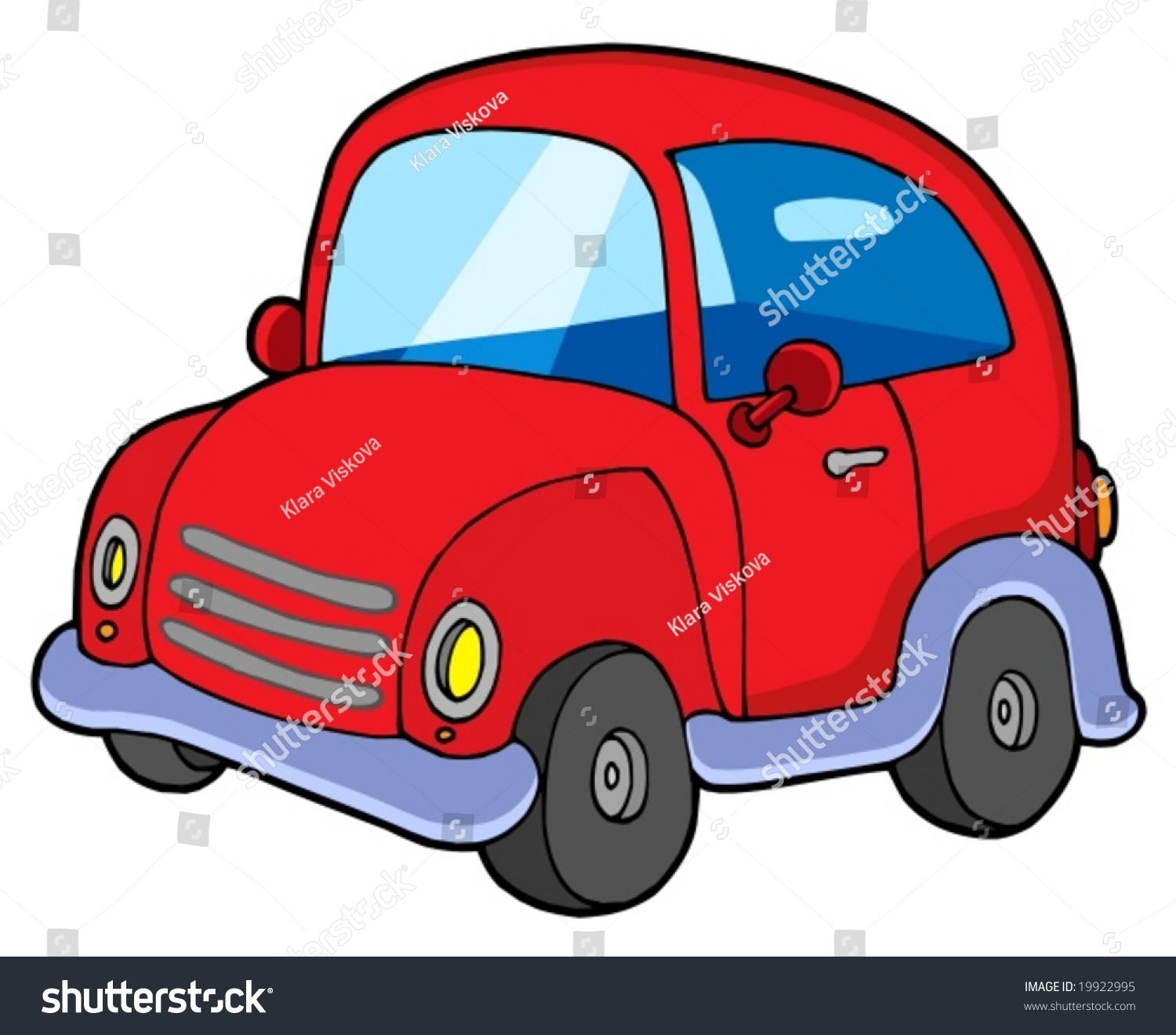 Cute Red Car Vector Illustration Stock Vector (Royalty Free) 19922995 ...