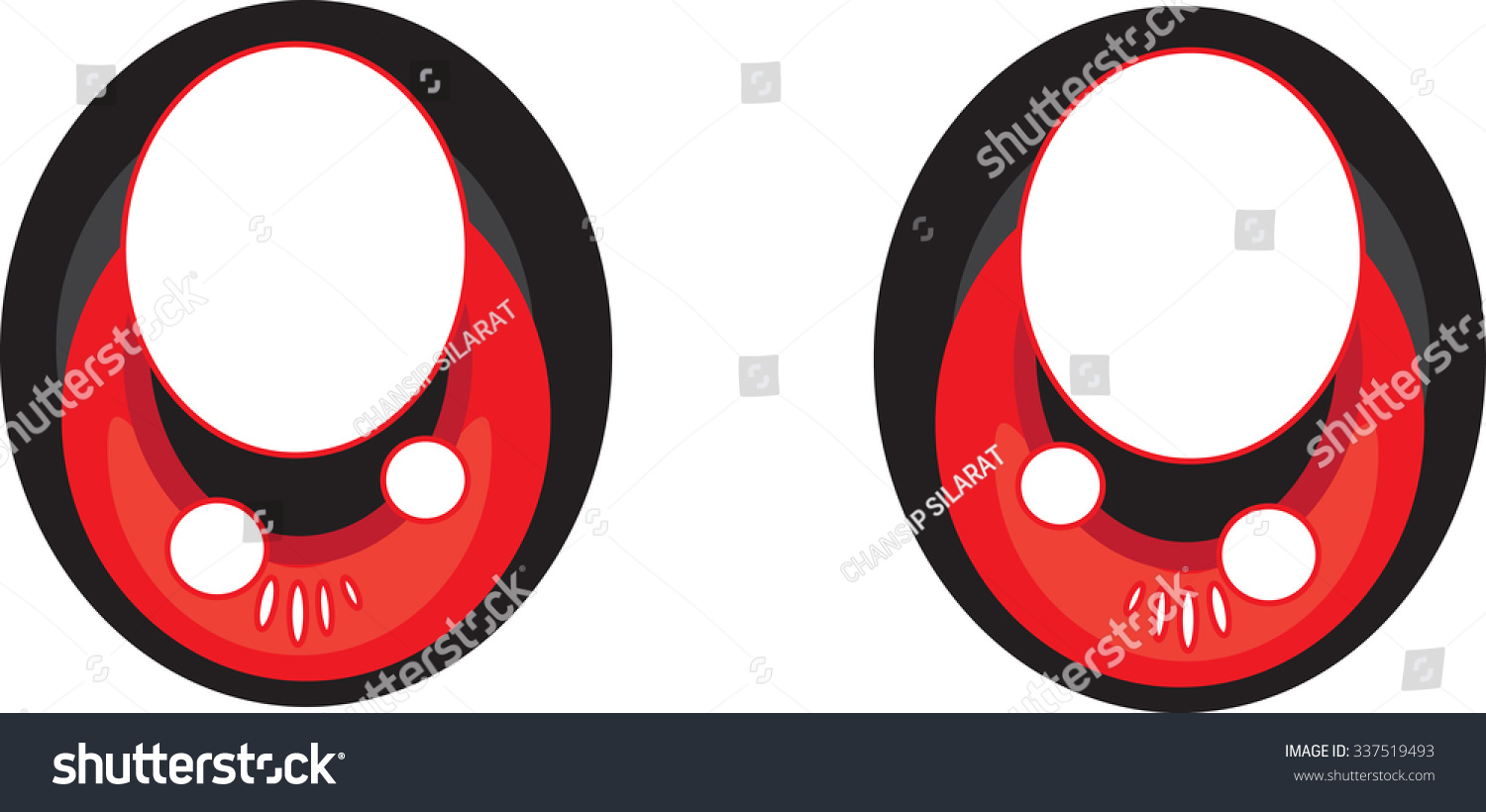 Cute Red Eyes Stock Vector (Royalty Free) 337519493 | Shutterstock