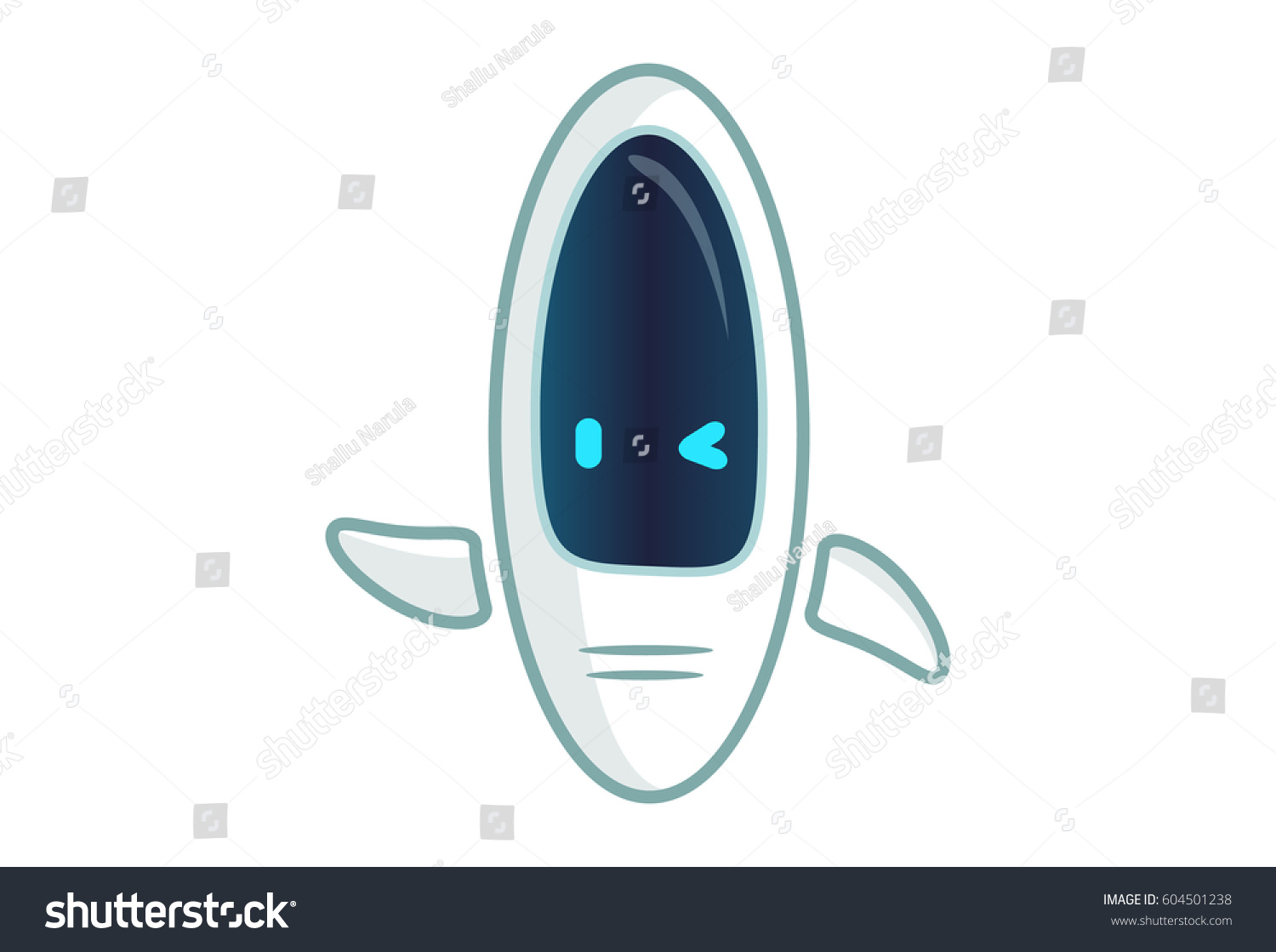 Cute Robot Winking Vector Illustration Isolated : image vectorielle de ...