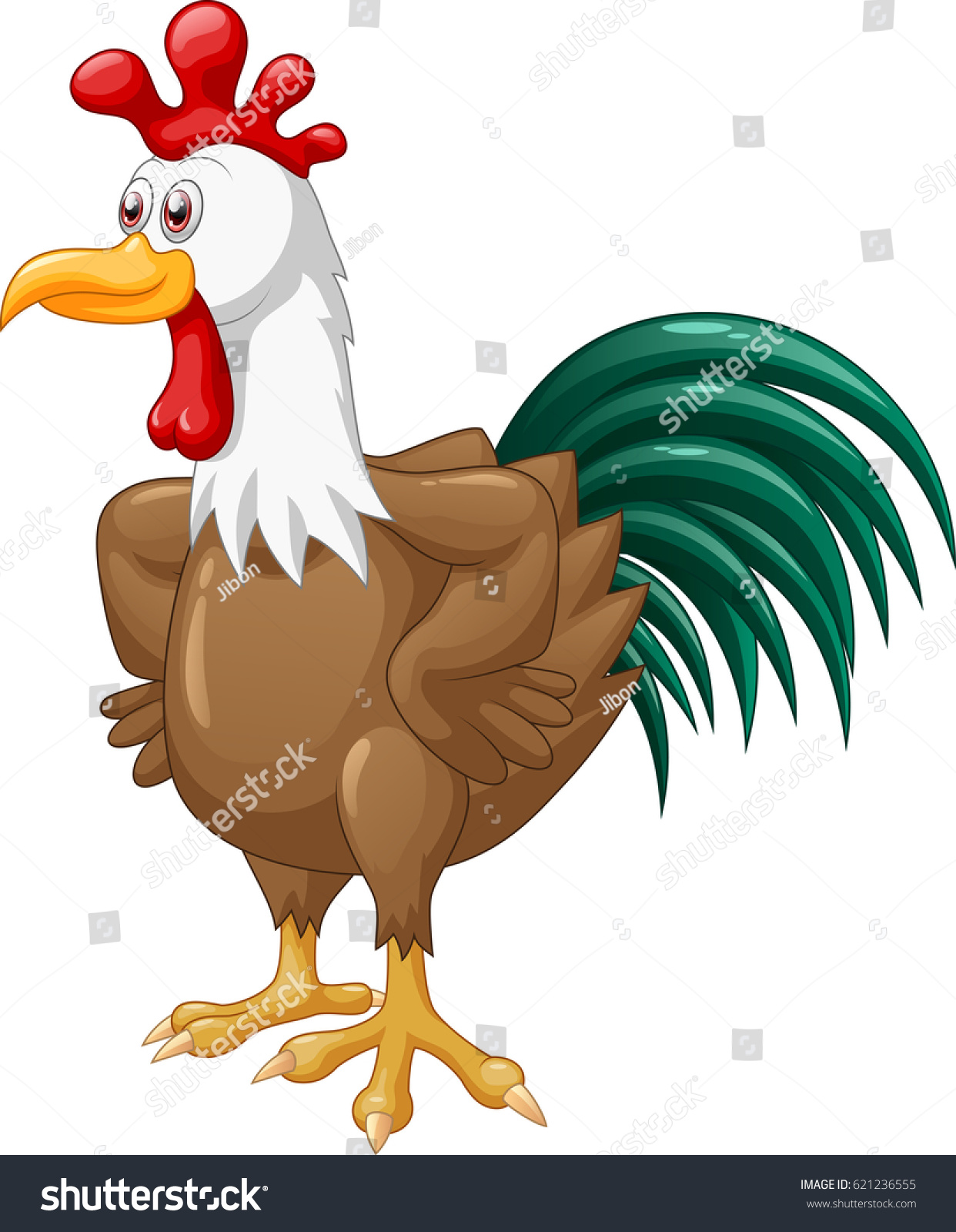 Cute Rooster Cartoon Vector Illustration Stock Vector (Royalty Free ...