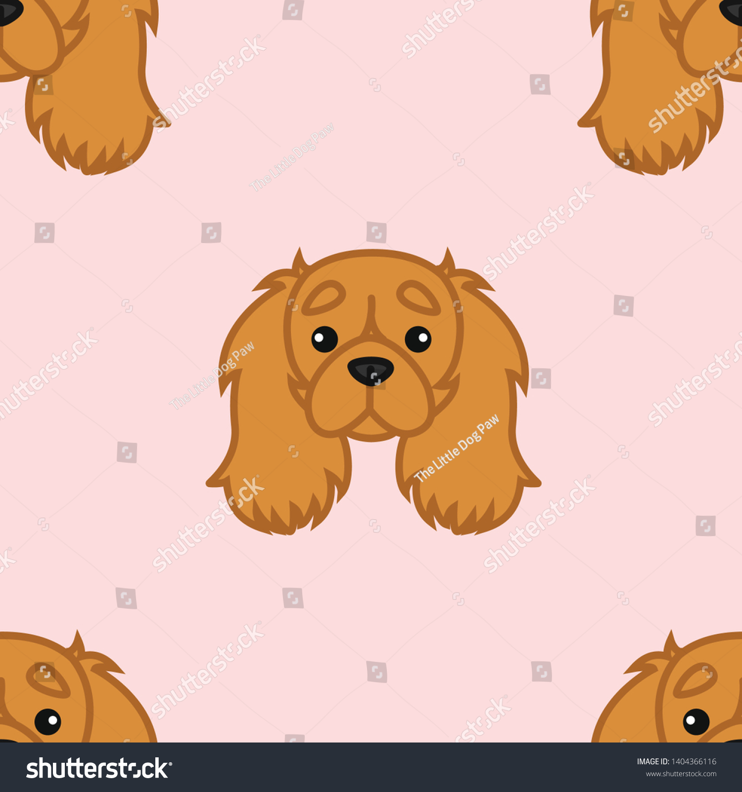 Cute Ruby Cavalier King Charles Spaniel Stock Vector (Royalty Free ...