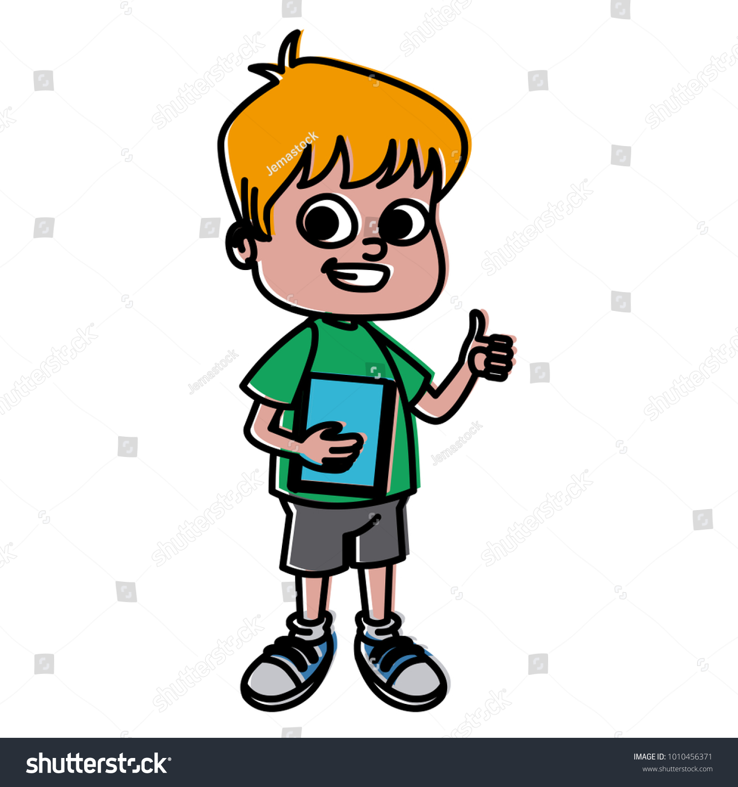 Cute School Boy Cartoon Stock Vector (Royalty Free) 1010456371 ...