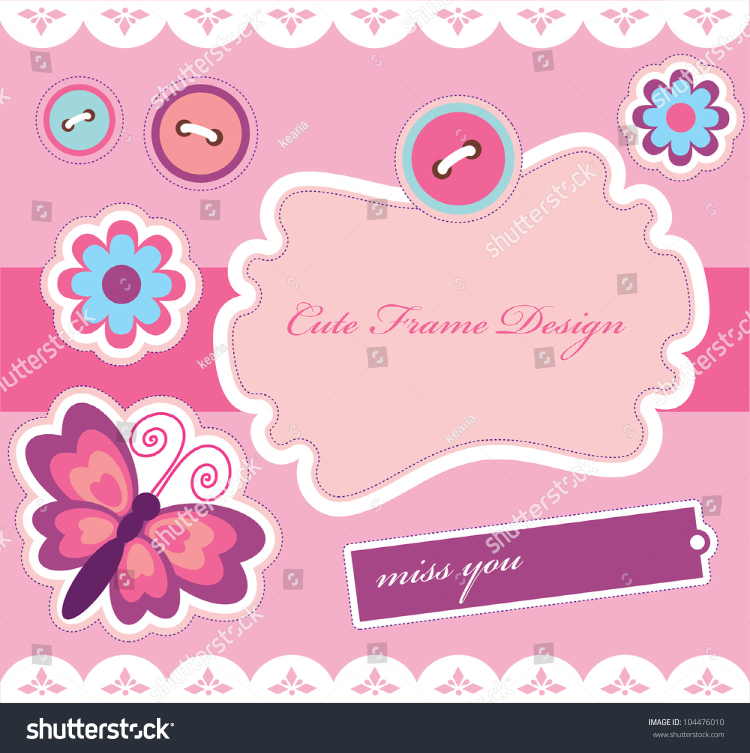 Cute Scrapbook Elements Collectionvector Illustration Stock Vector ...