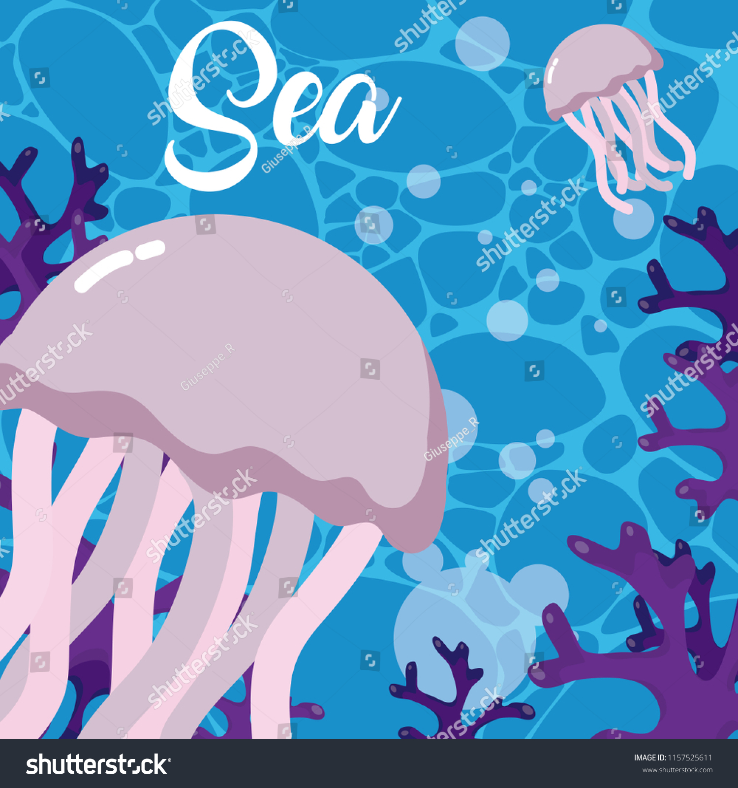 Cute Sea Cartoons Stock Vector (Royalty Free) 1157525611 | Shutterstock