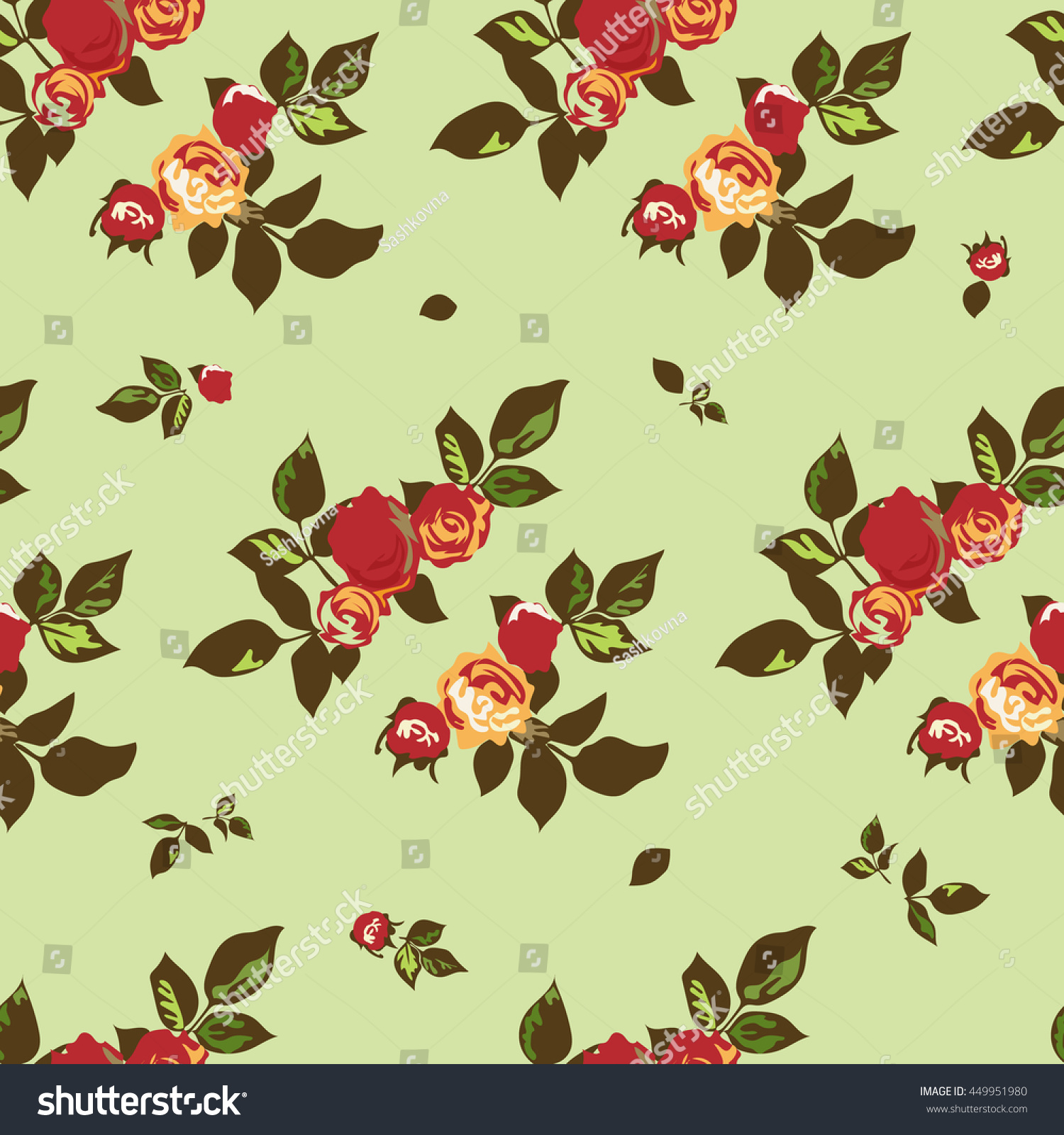 Cute Seamless Cuban Floral Pattern Vector Stock Vector (Royalty Free ...