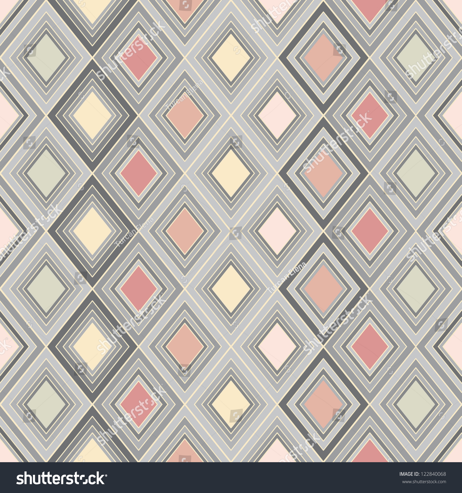 Cute Seamless Geometric Pattern Pastel Tintsvector Stock Vector ...