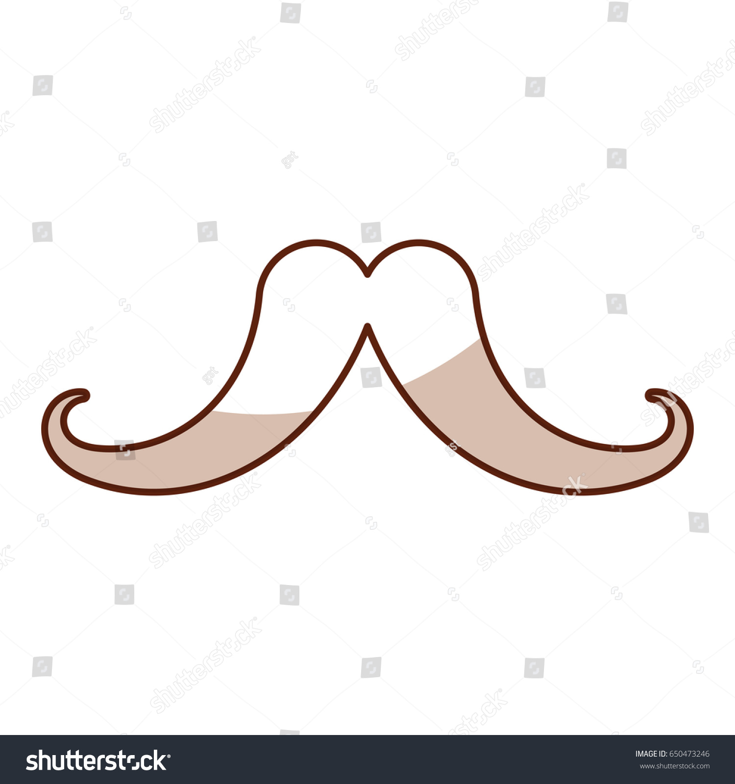 Cute Shadow Moustache Cartoon Stock Vector (Royalty Free) 650473246 ...