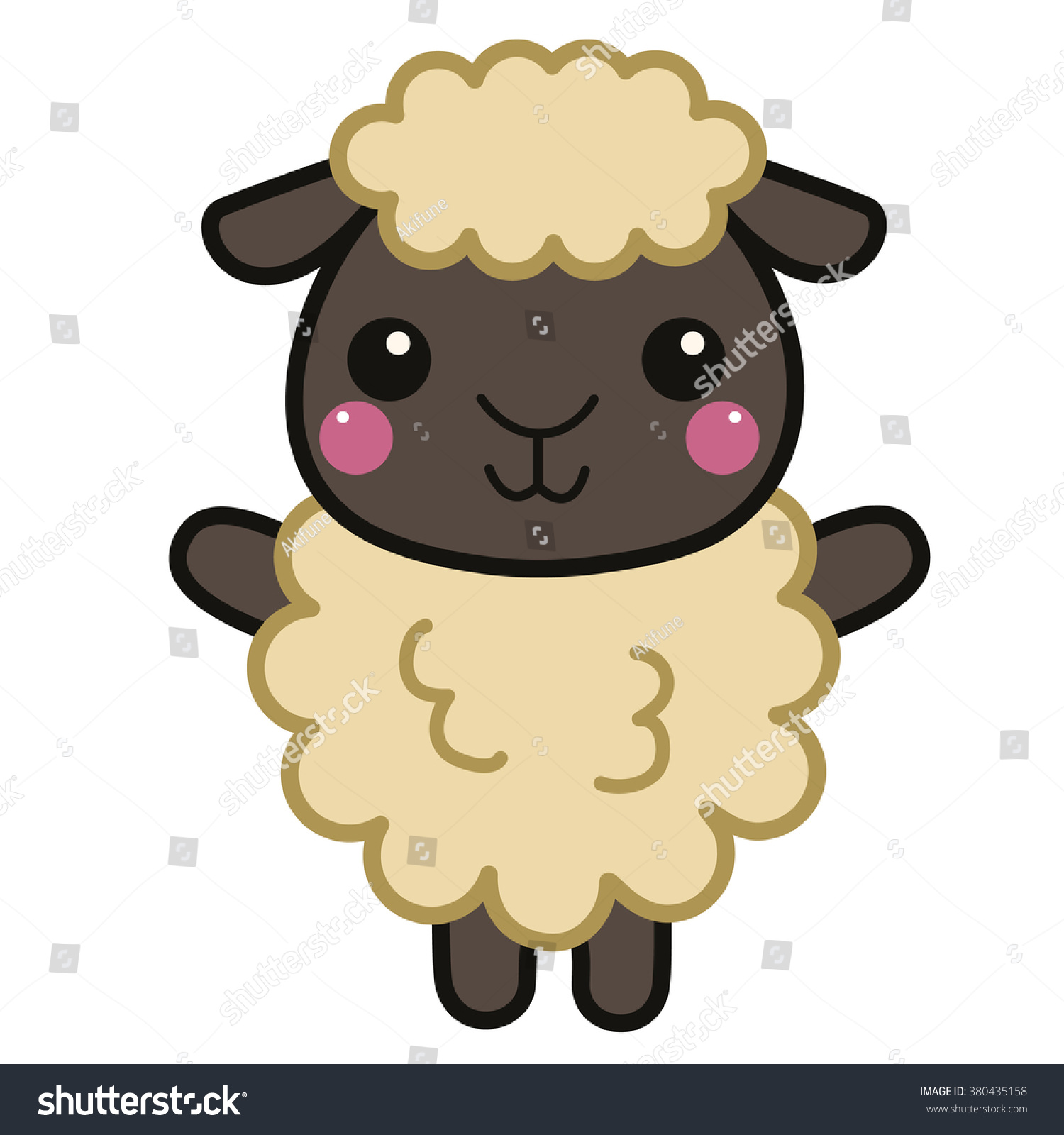 Cute Sheep Cartoon Character Vector Eps Stock Vector (Royalty Free ...