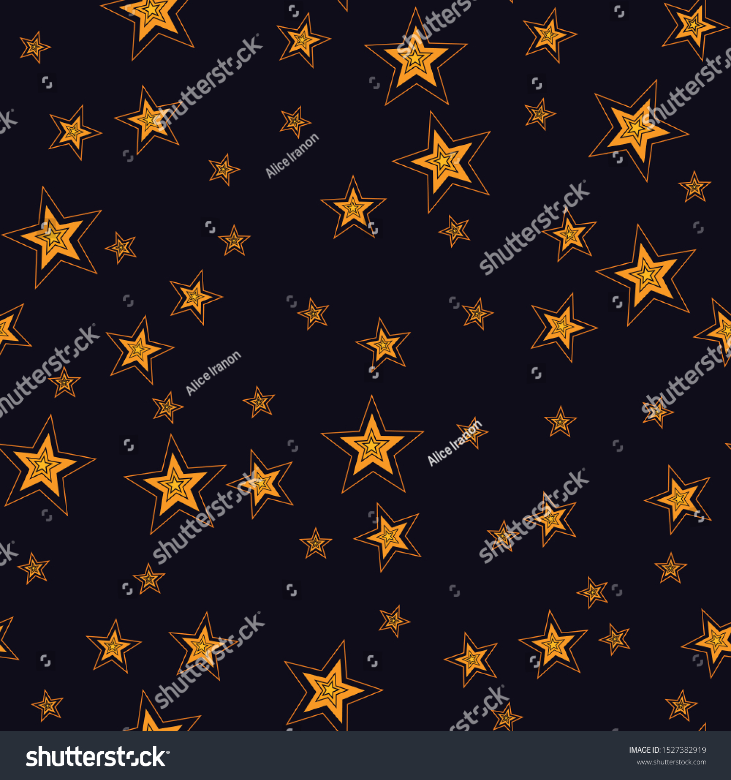 Cute Shining Stars Seamless Pattern Stock Vector (Royalty Free) 1527382919