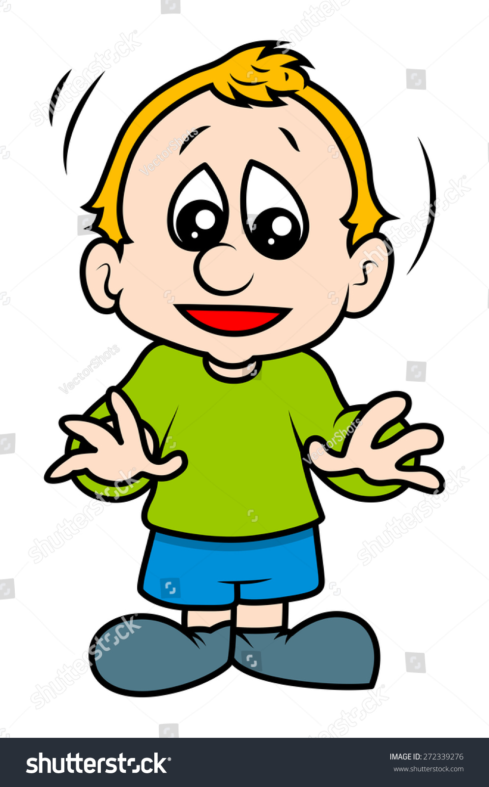 Cute Small Cartoon Kid Boy Stock Vector (Royalty Free) 272339276
