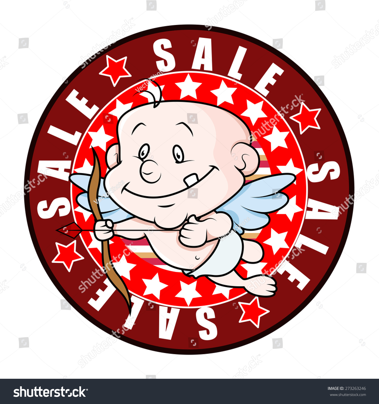Cute Small Cupid Character Stock Vector (Royalty Free) 273263246 ...