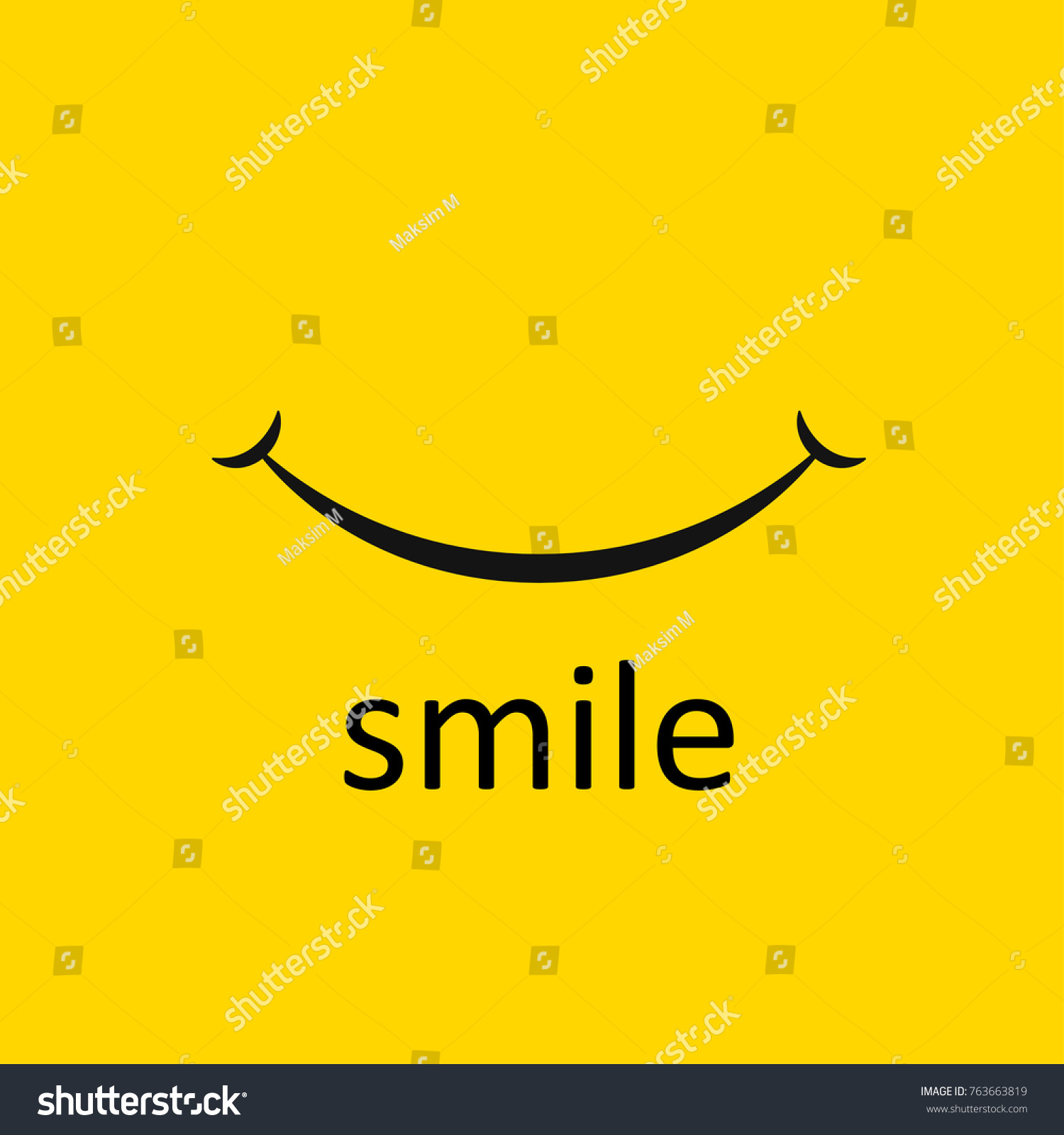 Cute Smile Vector Illustration Stock Vector (Royalty Free) 763663819 ...