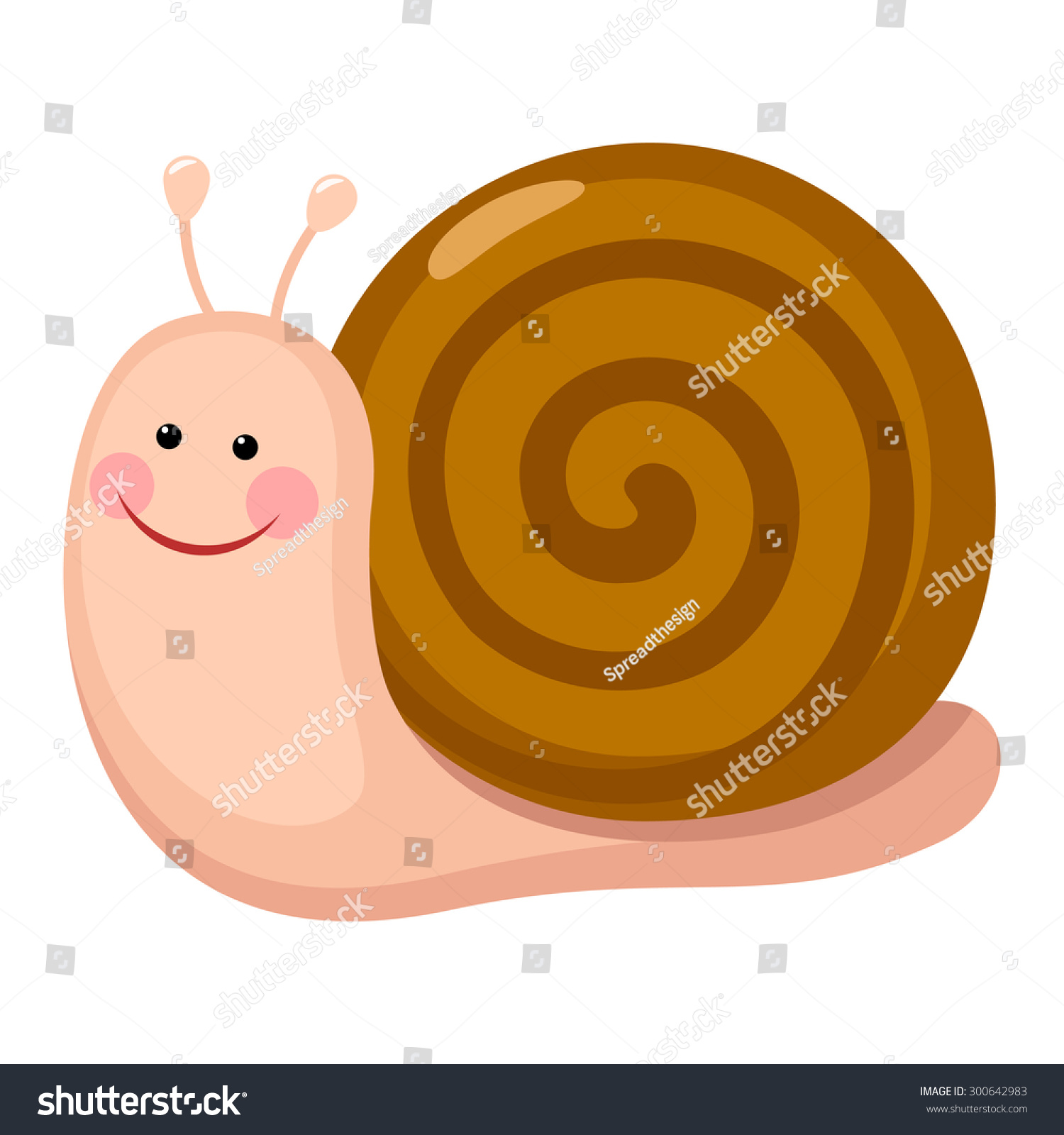 Cute Snail Cartoon Stock Vector (Royalty Free) 300642983 | Shutterstock
