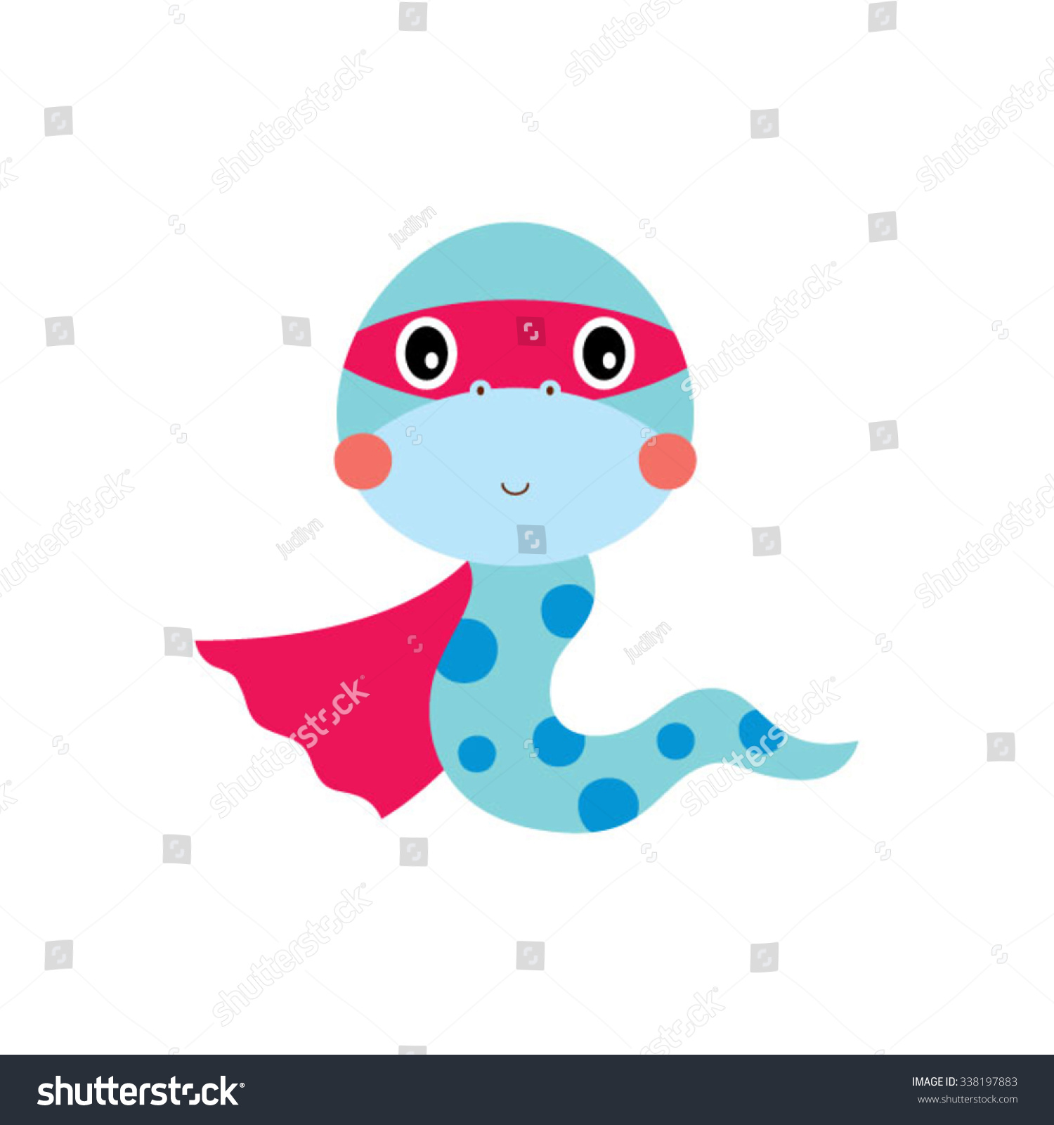 Cute Snake Hero Stock Vector (Royalty Free) 338197883