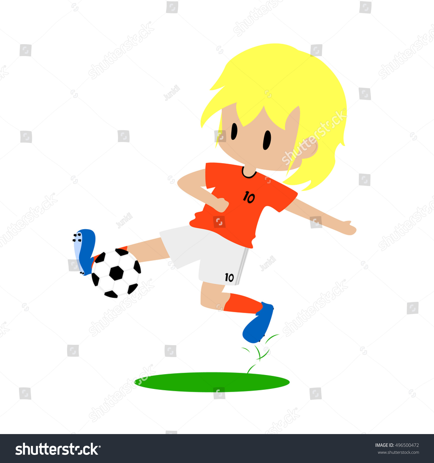 Cute Soccer Player Cartoon Vector Design Stock Vector (Royalty Free ...