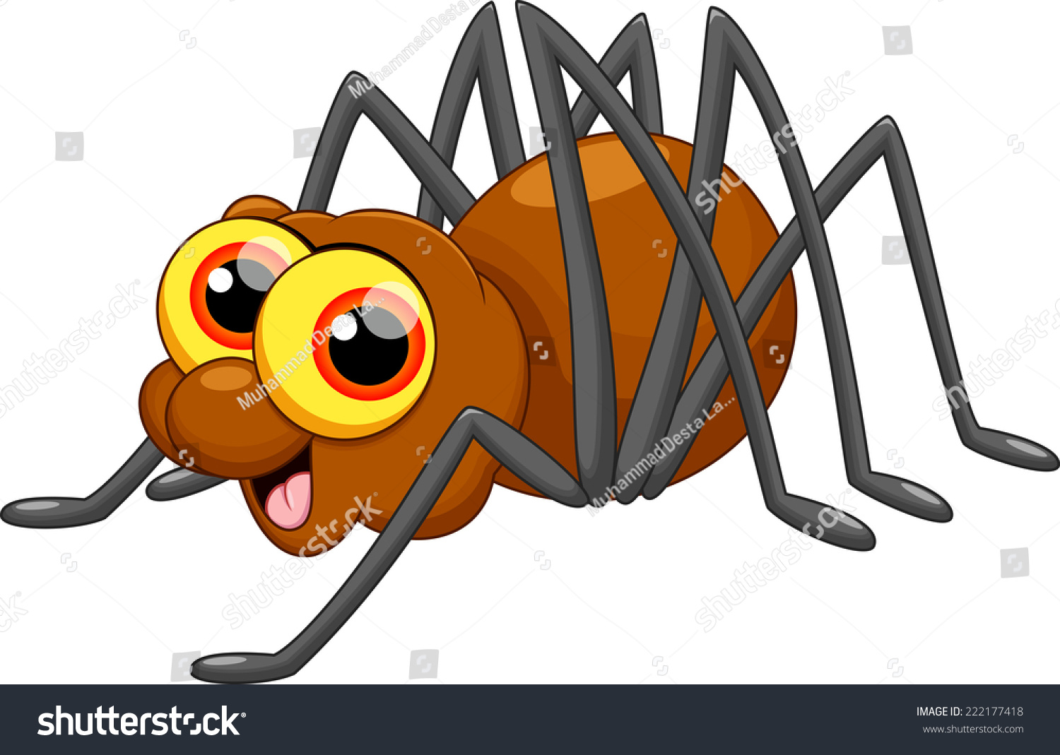Cute Spider Cartoon Stock Vector (Royalty Free) 222177418 - Shutterstock